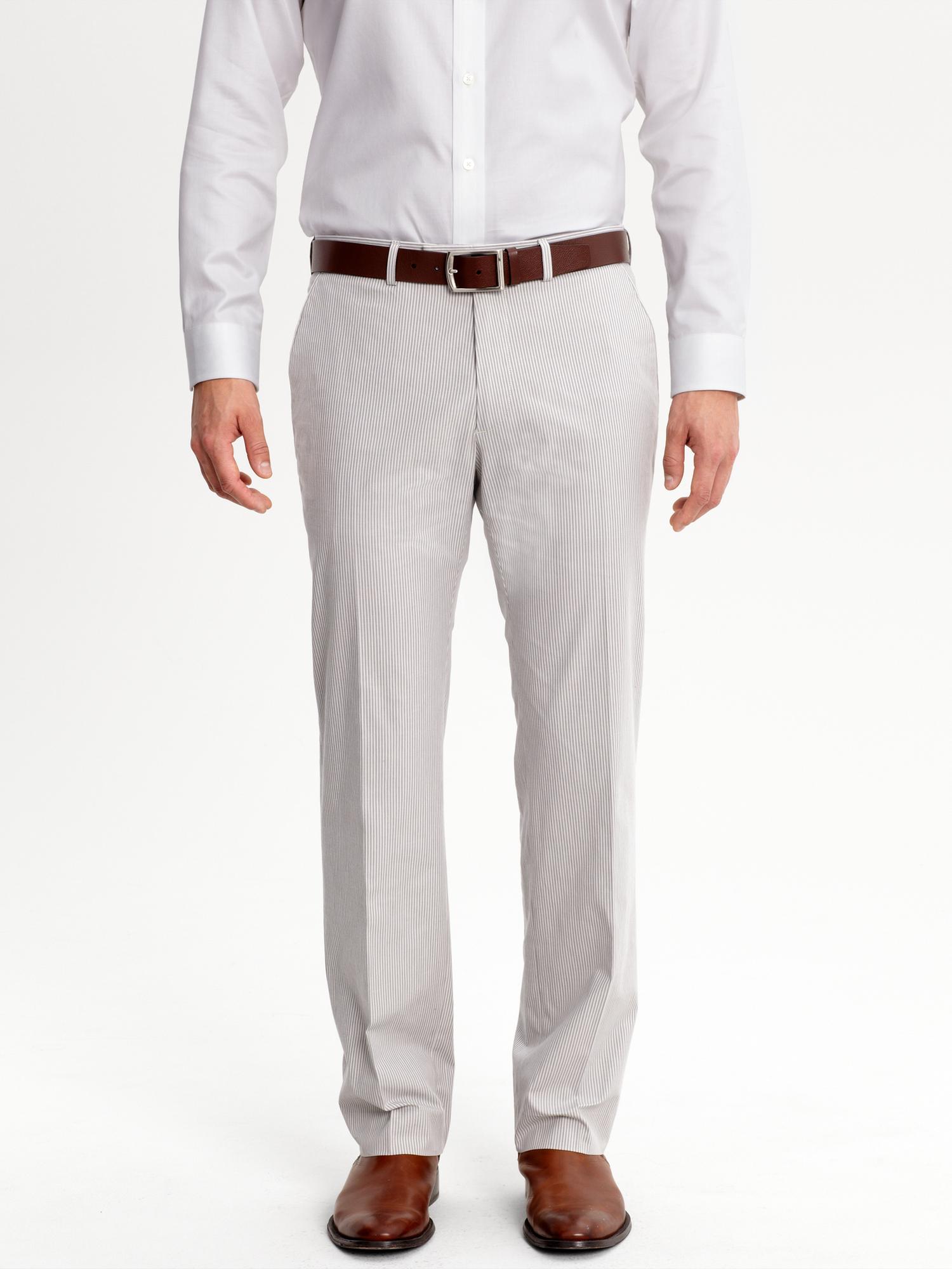 Tailored pinstripe cotton dress pant | Banana Republic