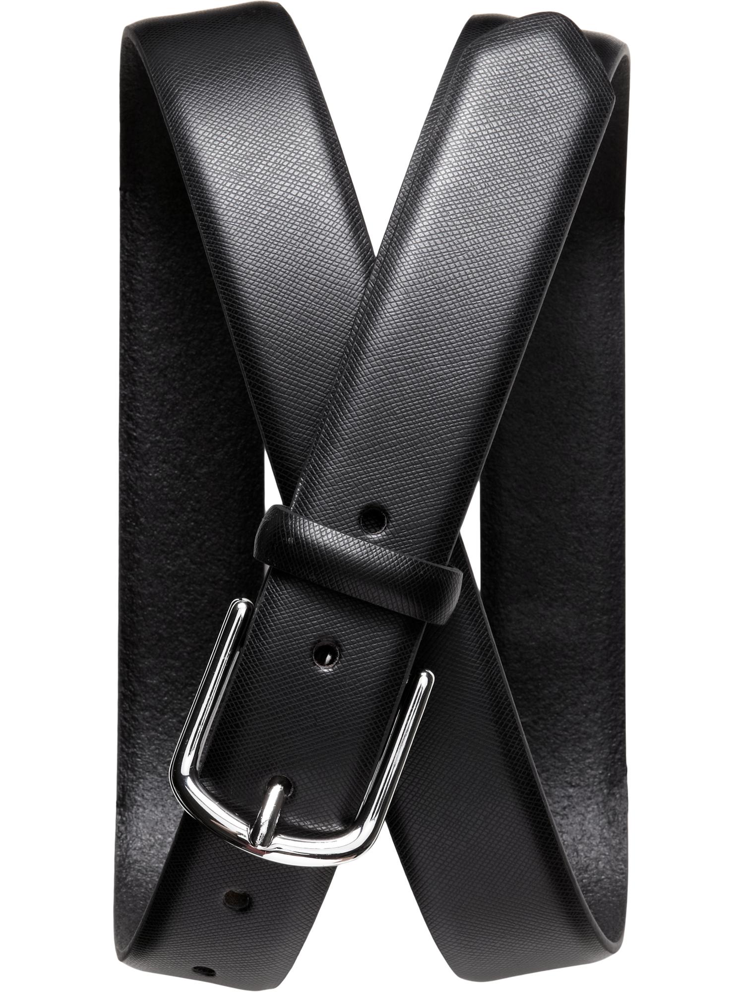 Saffiano narrow leather belt | Banana Republic