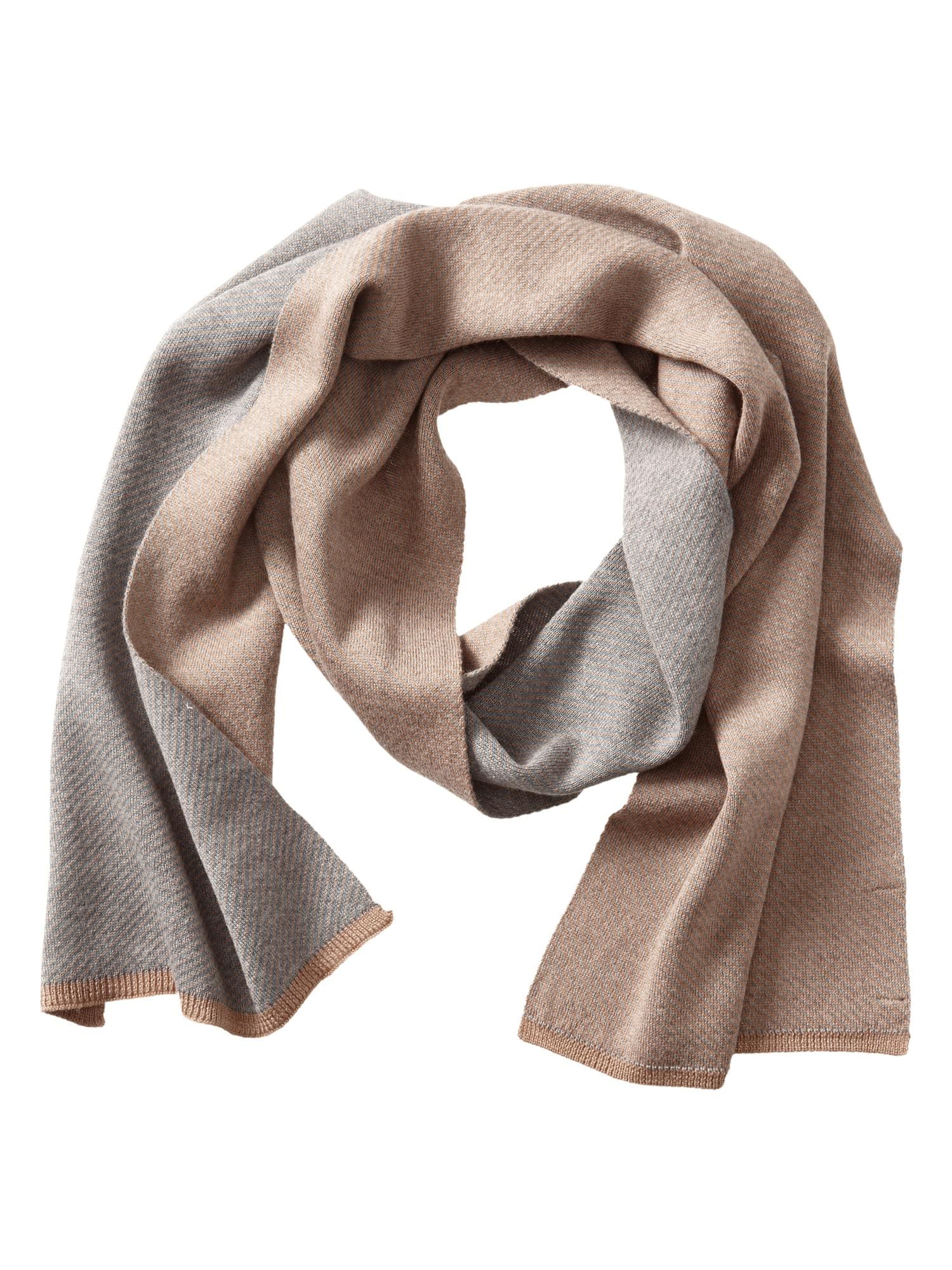 Reversible twill scarf | Banana Republic