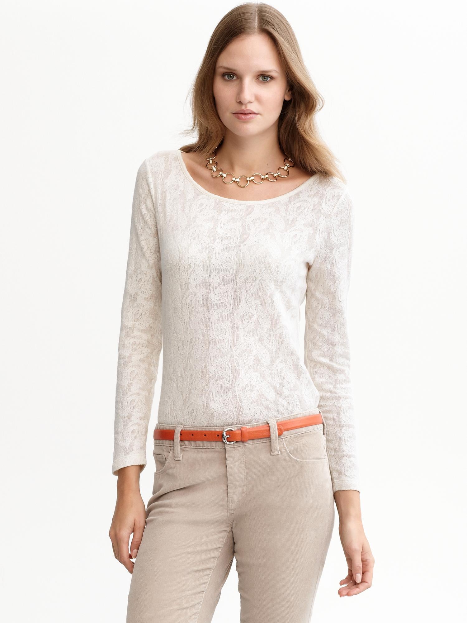Heritage lace tee | Banana Republic