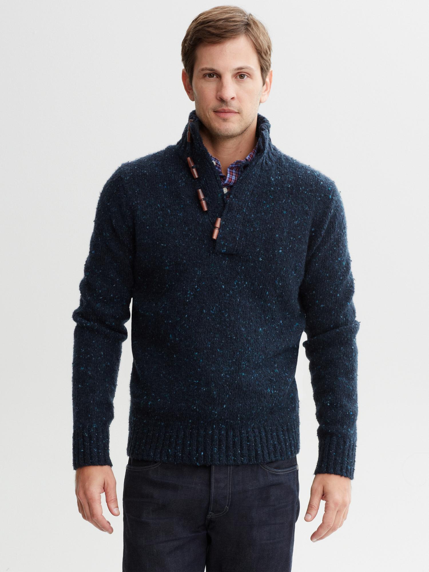 Toggle shawl-collar pullover | Banana Republic