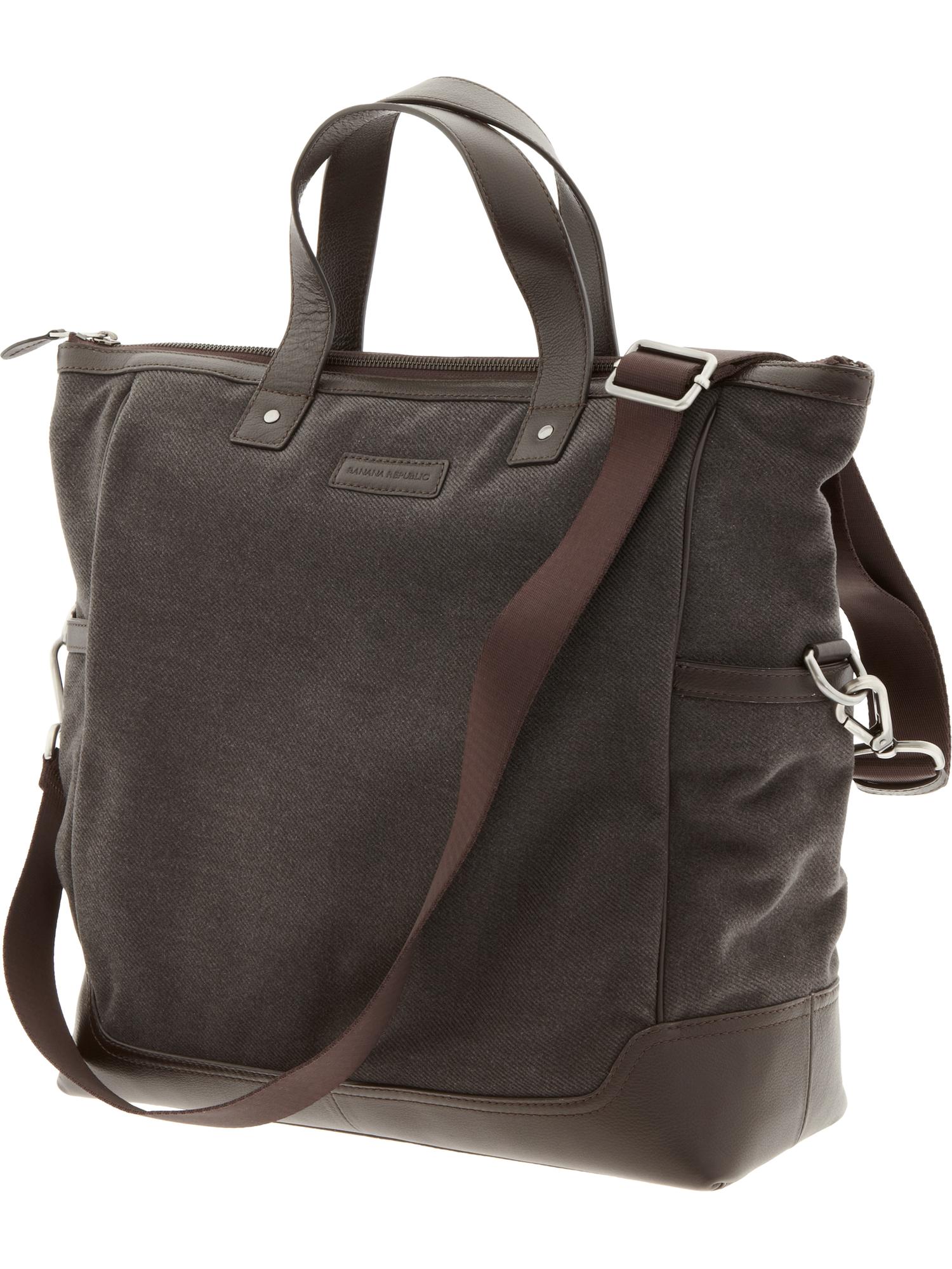 Max leather-trim tote | Banana Republic