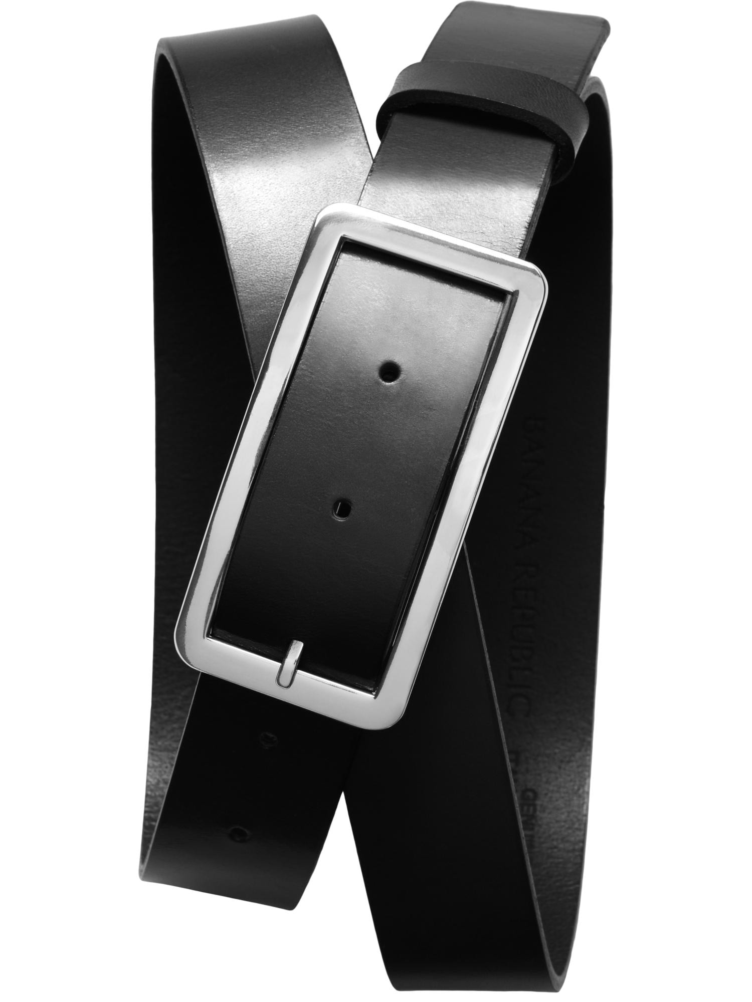 Italian Leather Contour Center Belt | Banana Republic