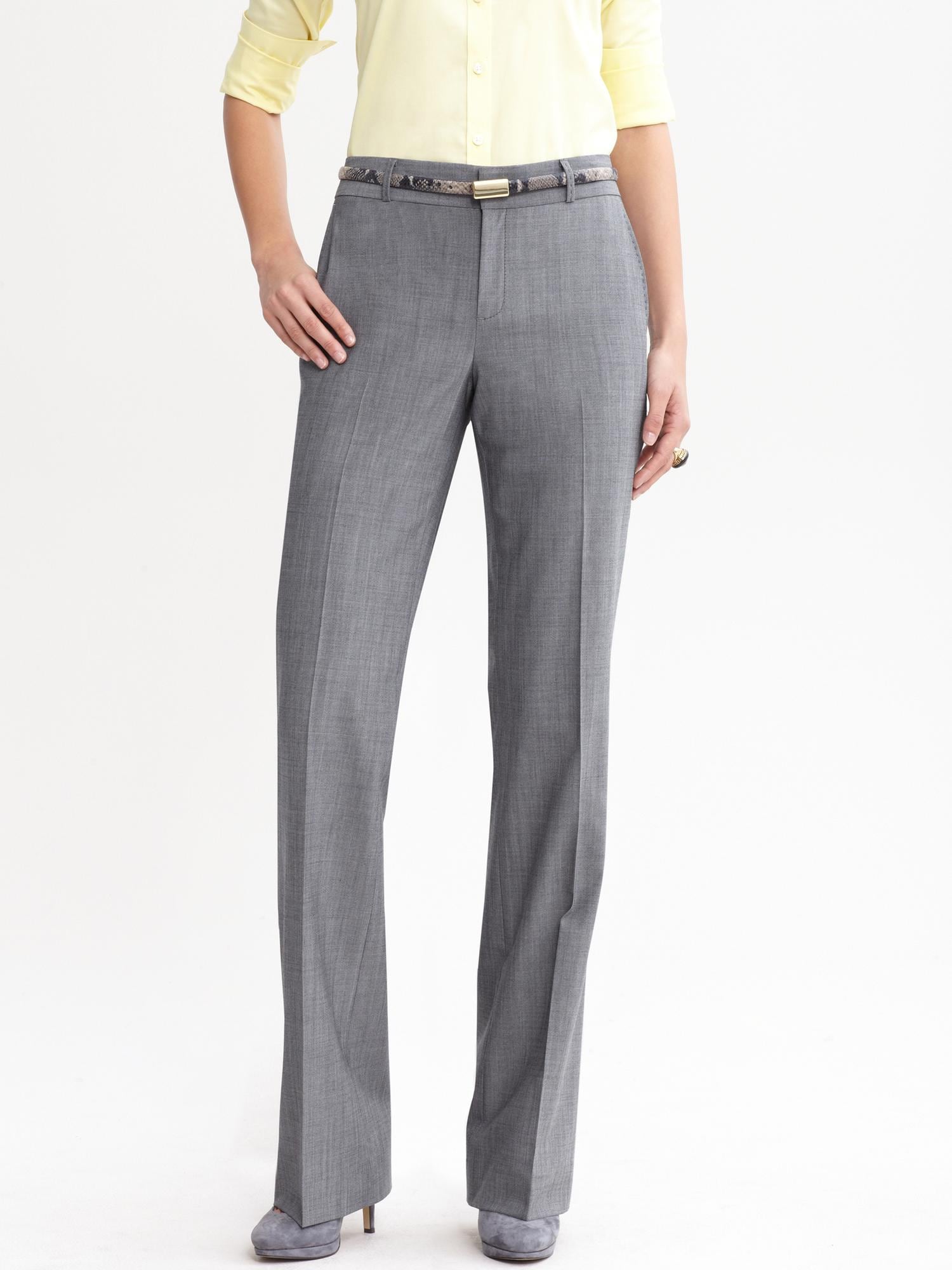 Martin fit grey lightweight wool trouser | Banana Republic