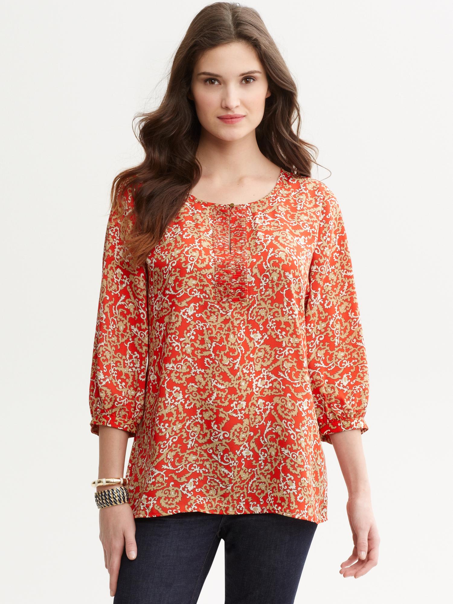 Cameron printed blouse | Banana Republic