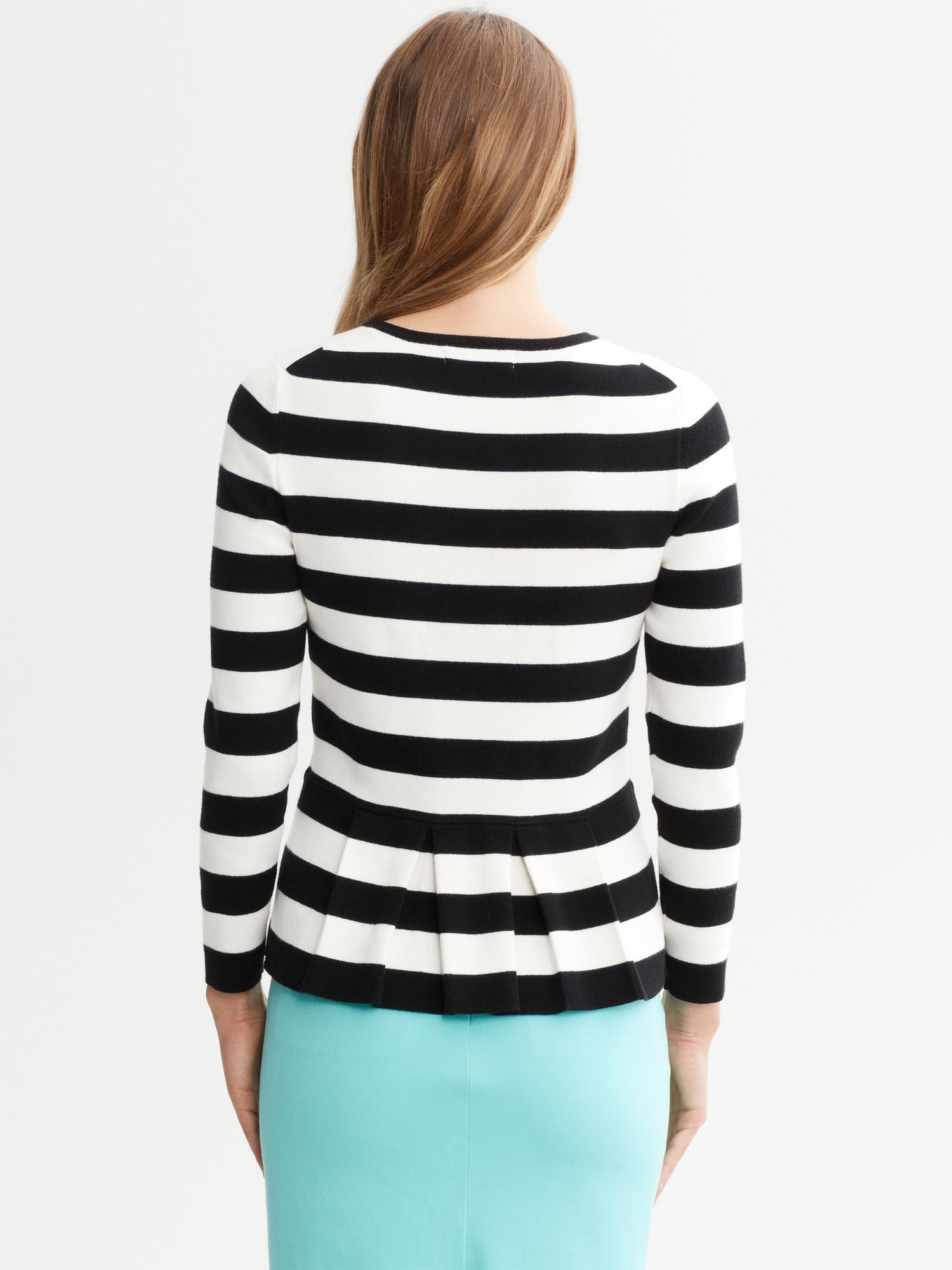Striped peplum top | Banana Republic