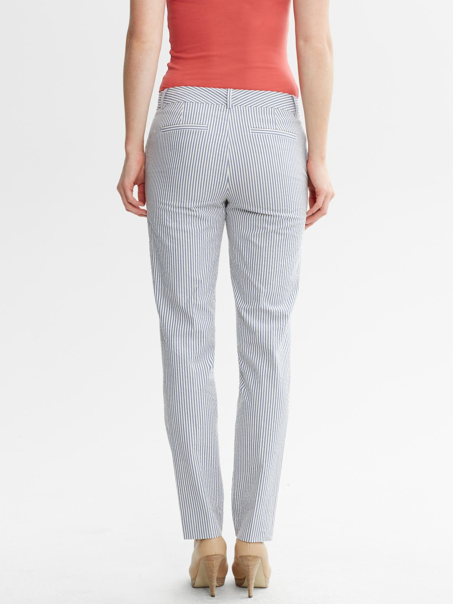Martin-Fit Vertical Stripe Ankle Pant | Banana Republic