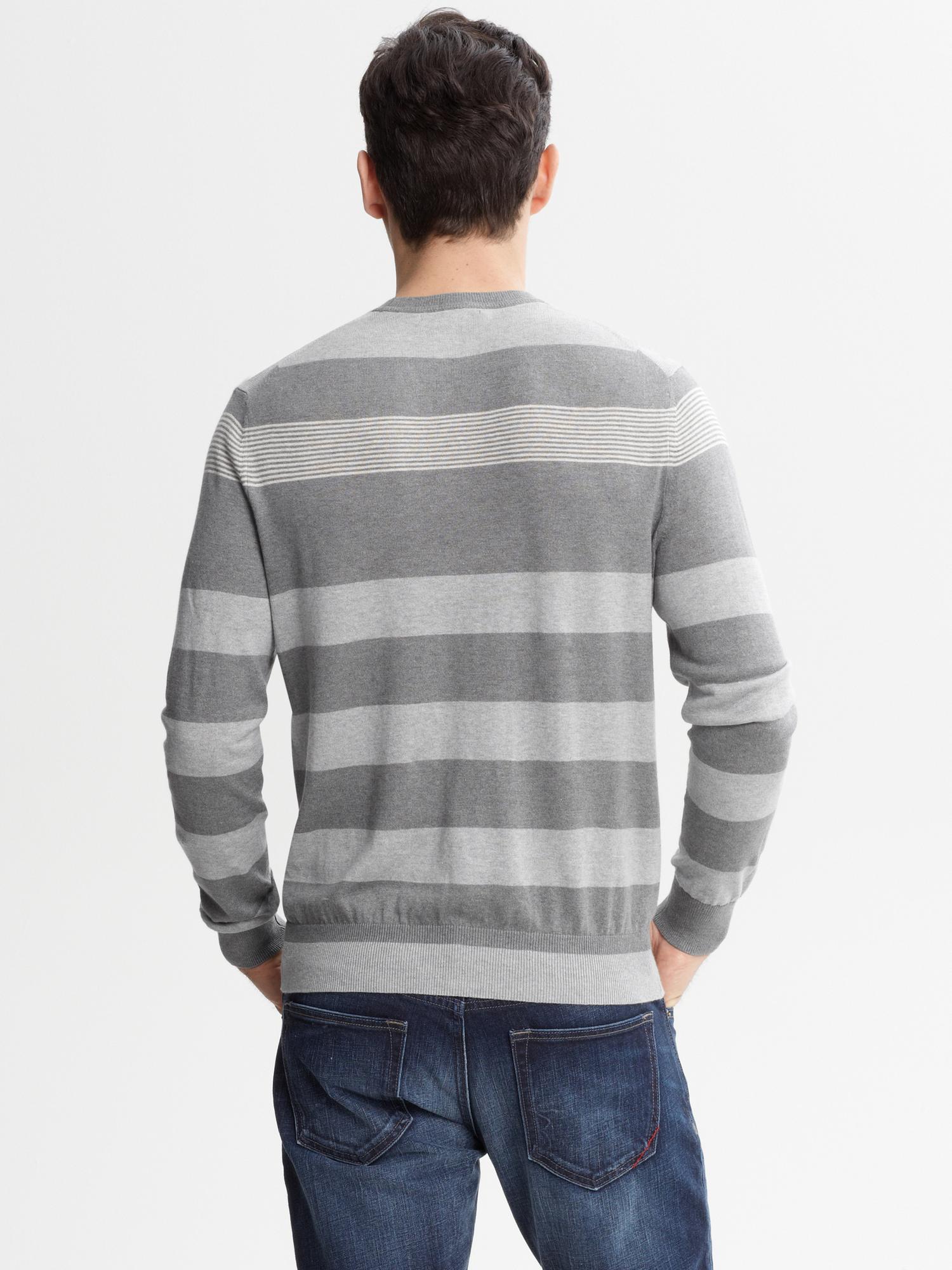 Multi-Stripe Crew | Banana Republic