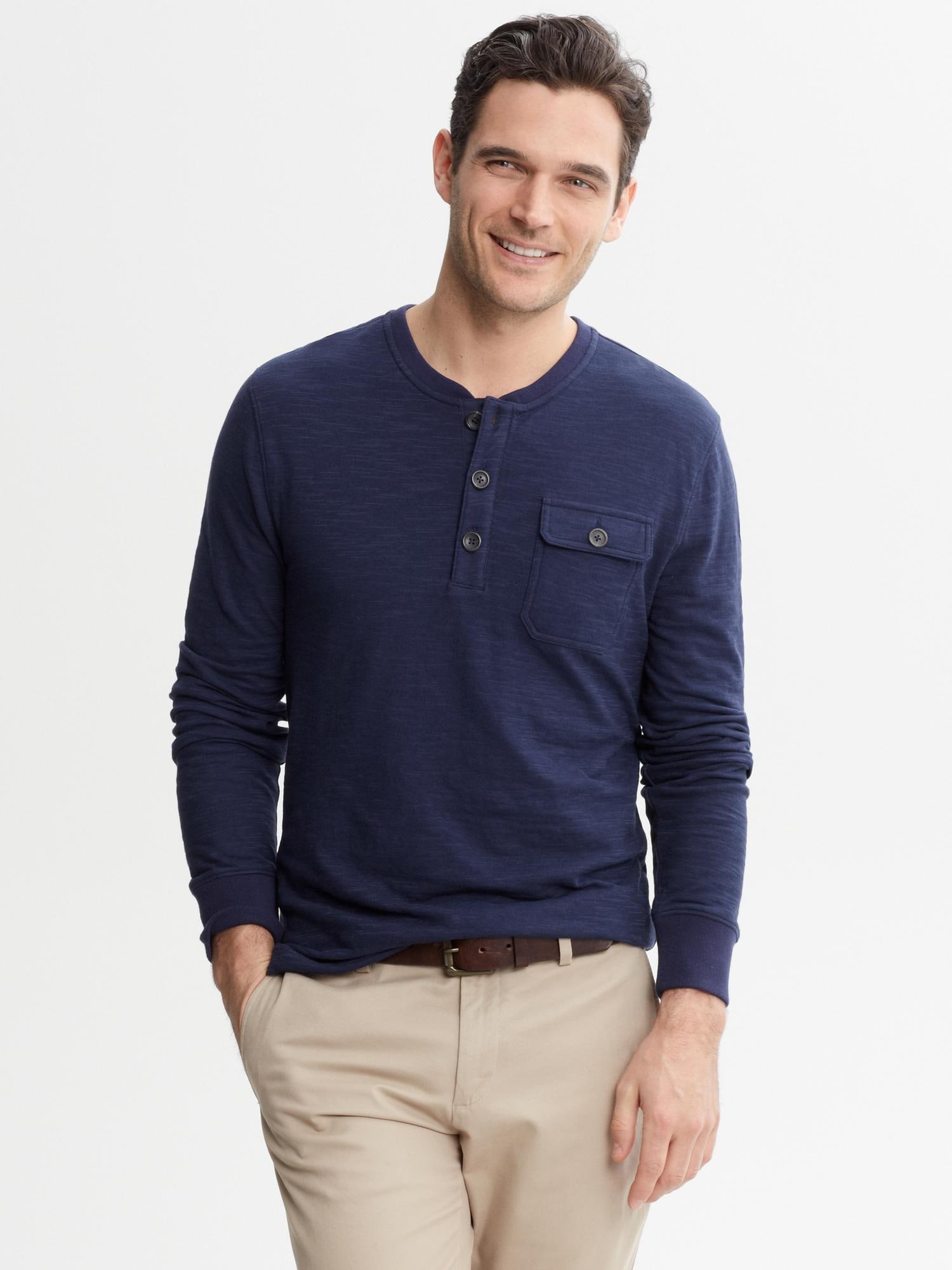 Chest-Pocket Henley | Banana Republic