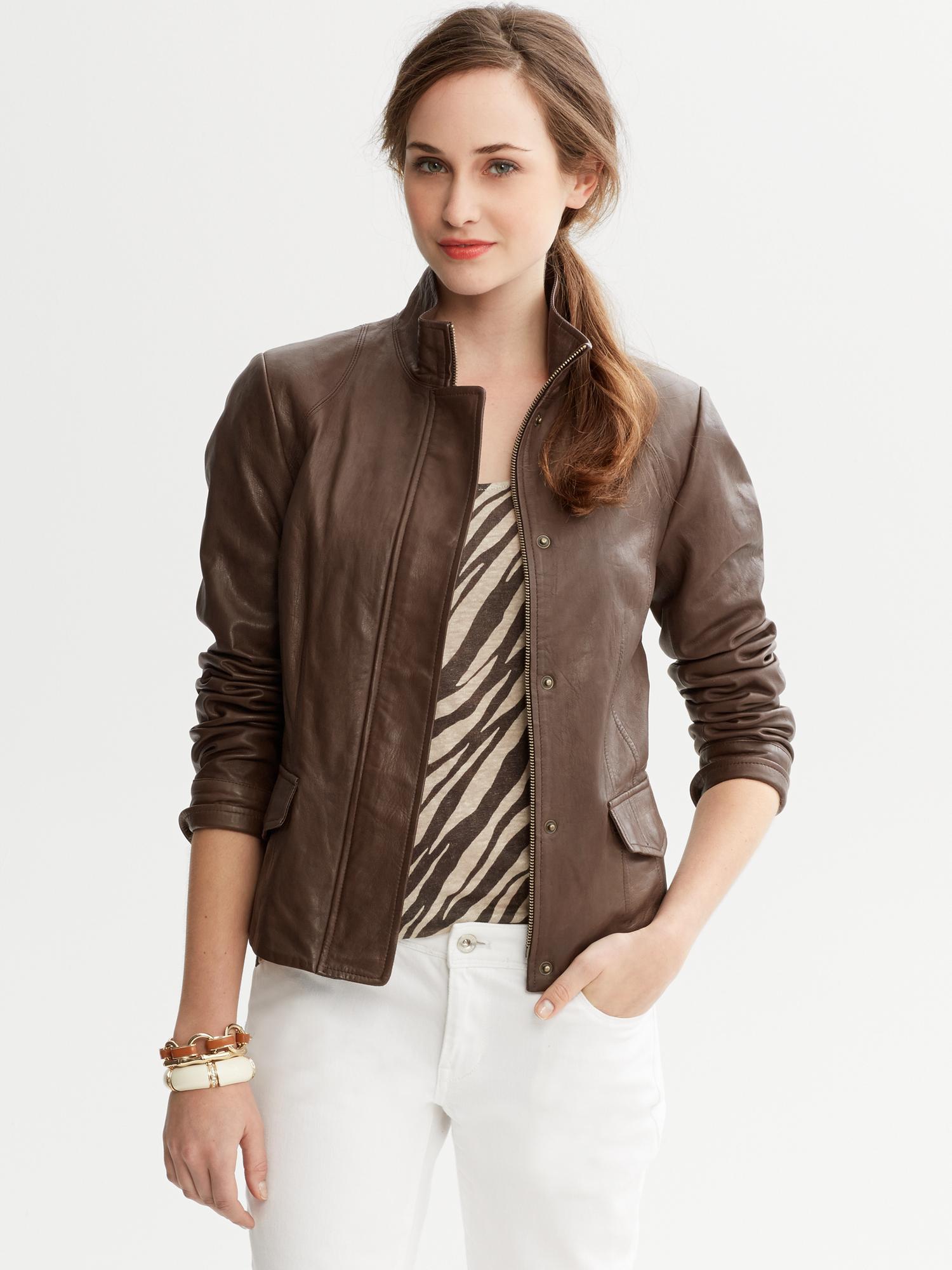 Heritage Leather Jacket | Banana Republic