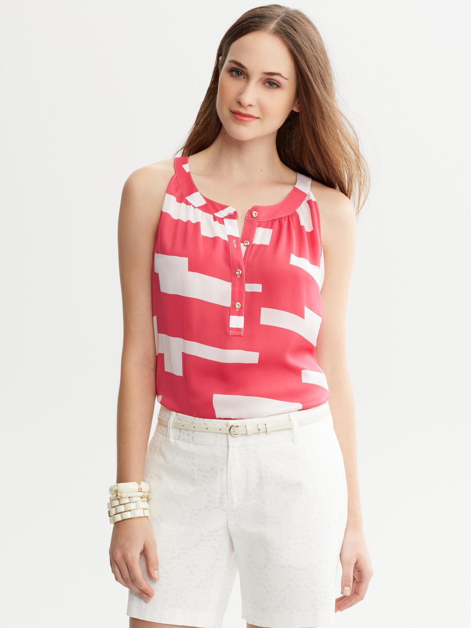Geo Print Blouse | Banana Republic
