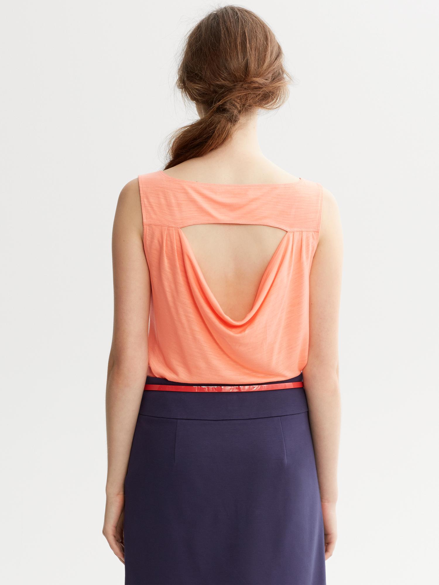 Pleated Open-Back Tank | Banana Republic