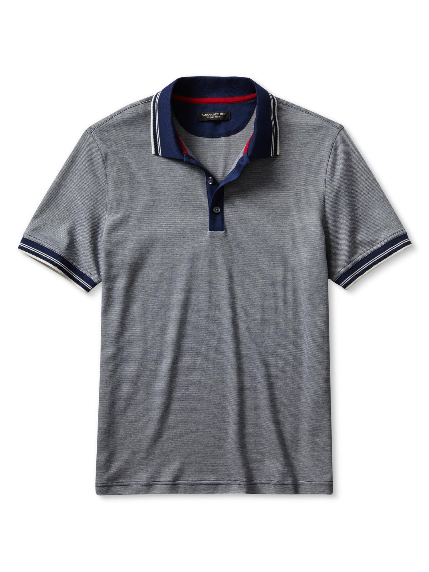 Luxe-Touch Tipped-Collar Polo | Banana Republic