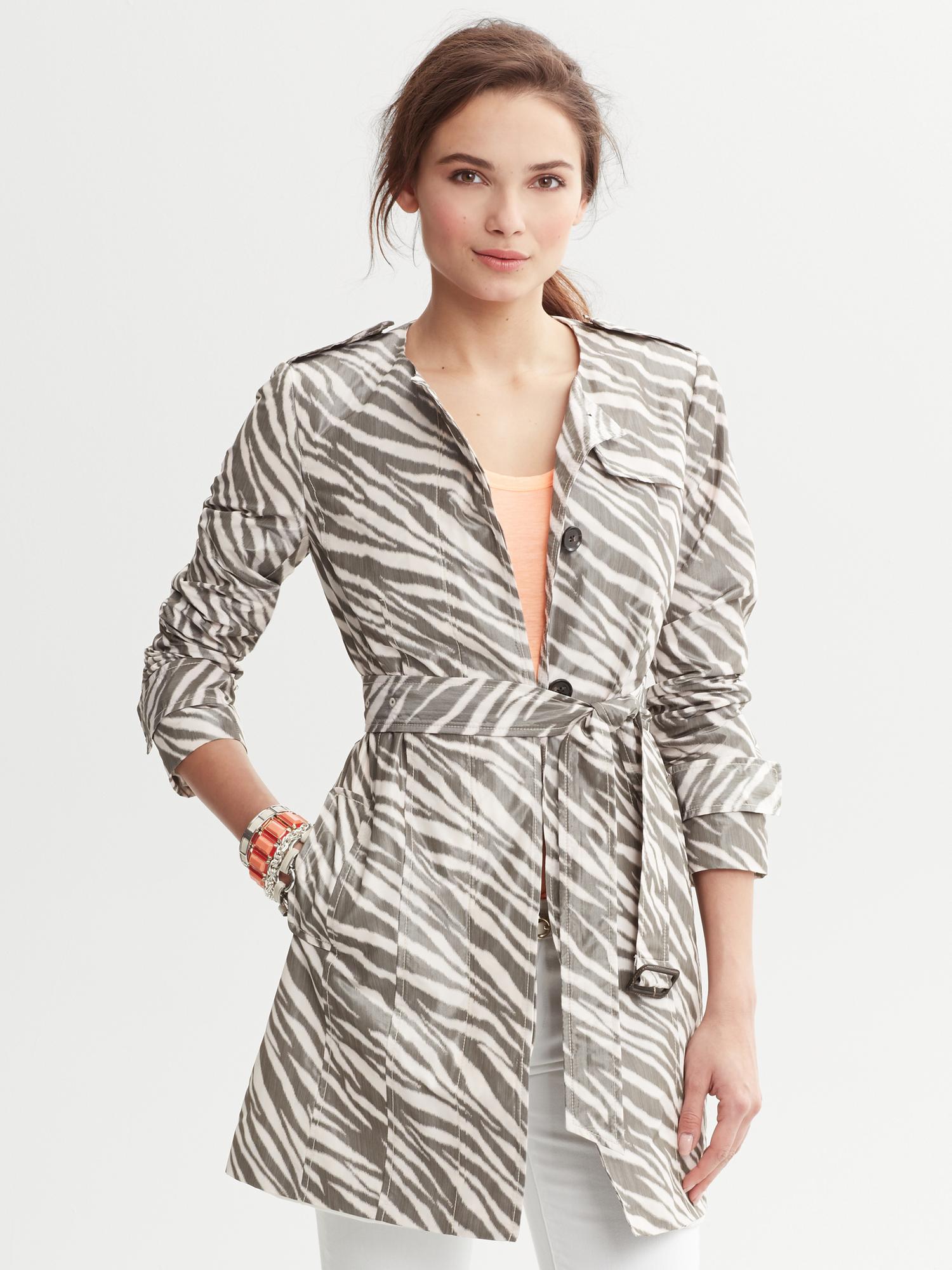 Heritage Zebra-Print Trench | Banana Republic