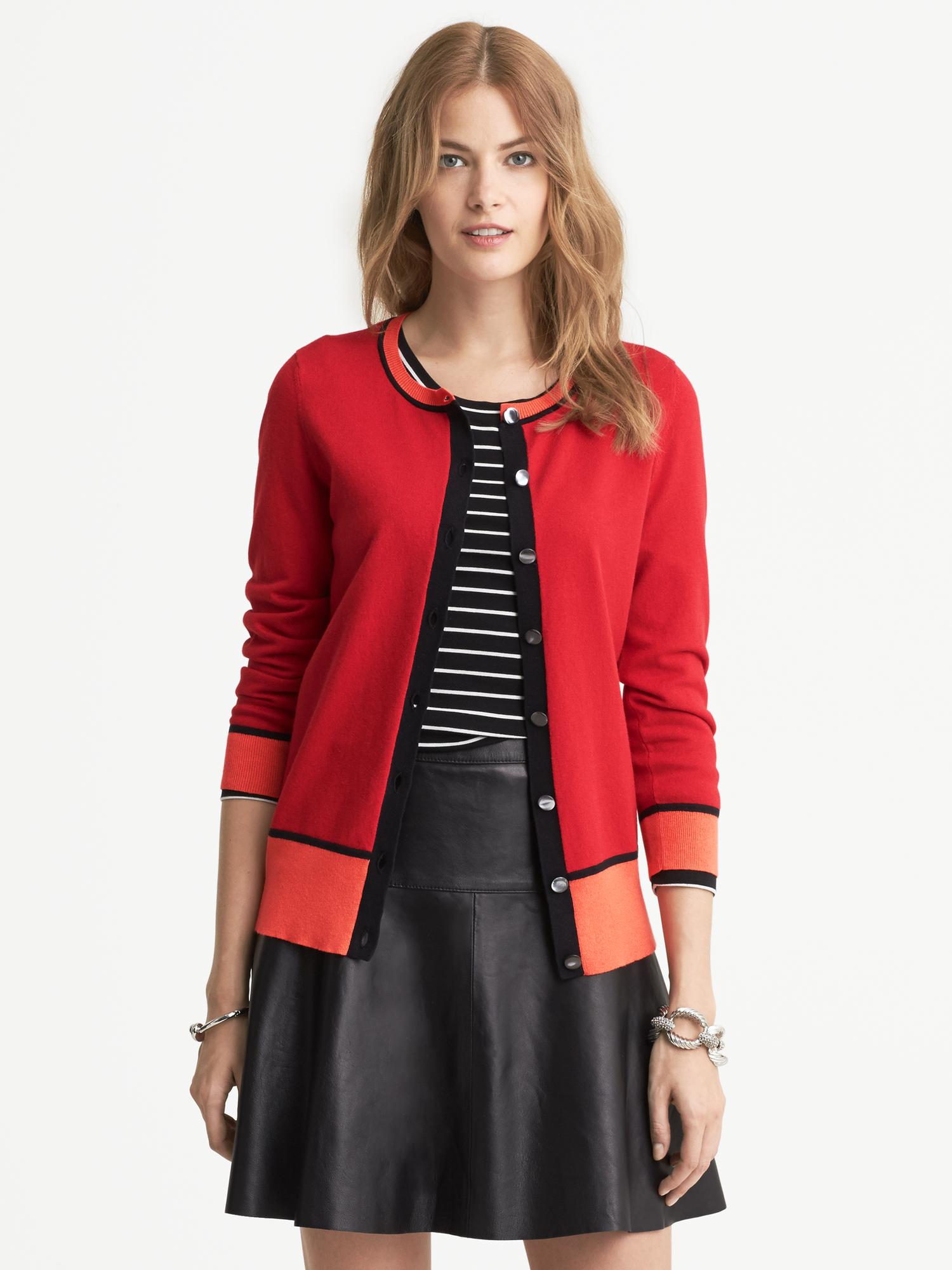Issa Collection Colorblock Cardigan | Banana Republic