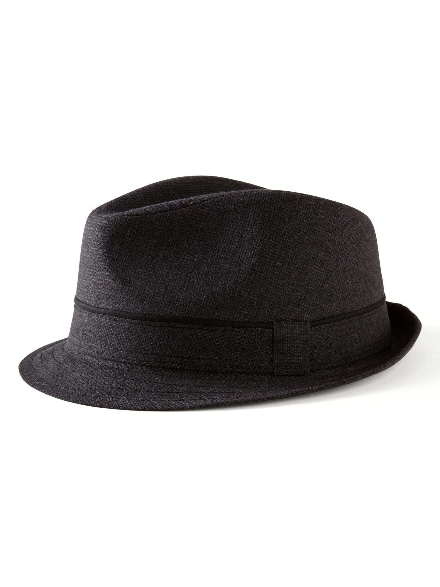 Charcoal Herringbone Fedora | Banana Republic