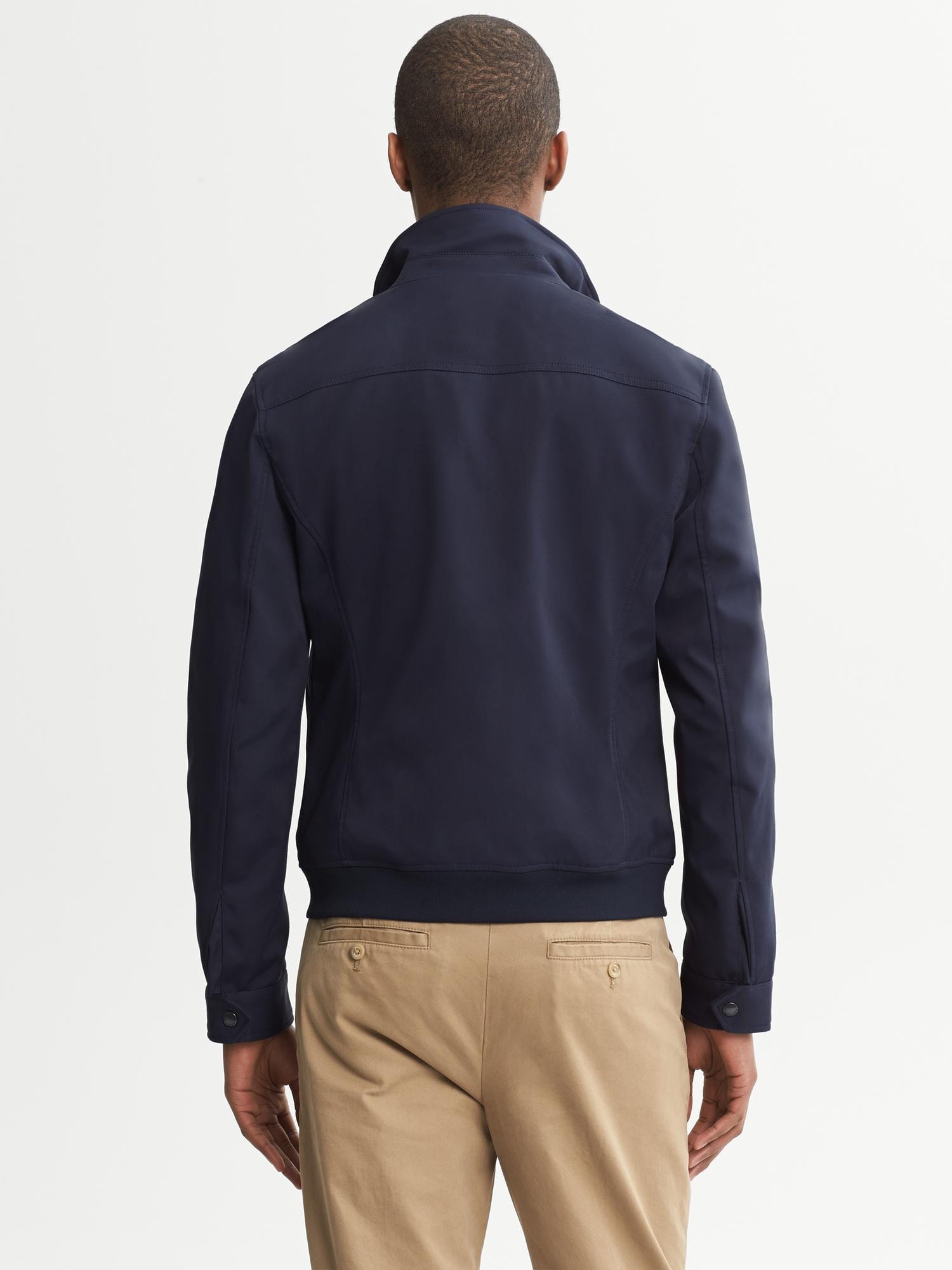 Nylon/Cotton Zip Jacket | Banana Republic