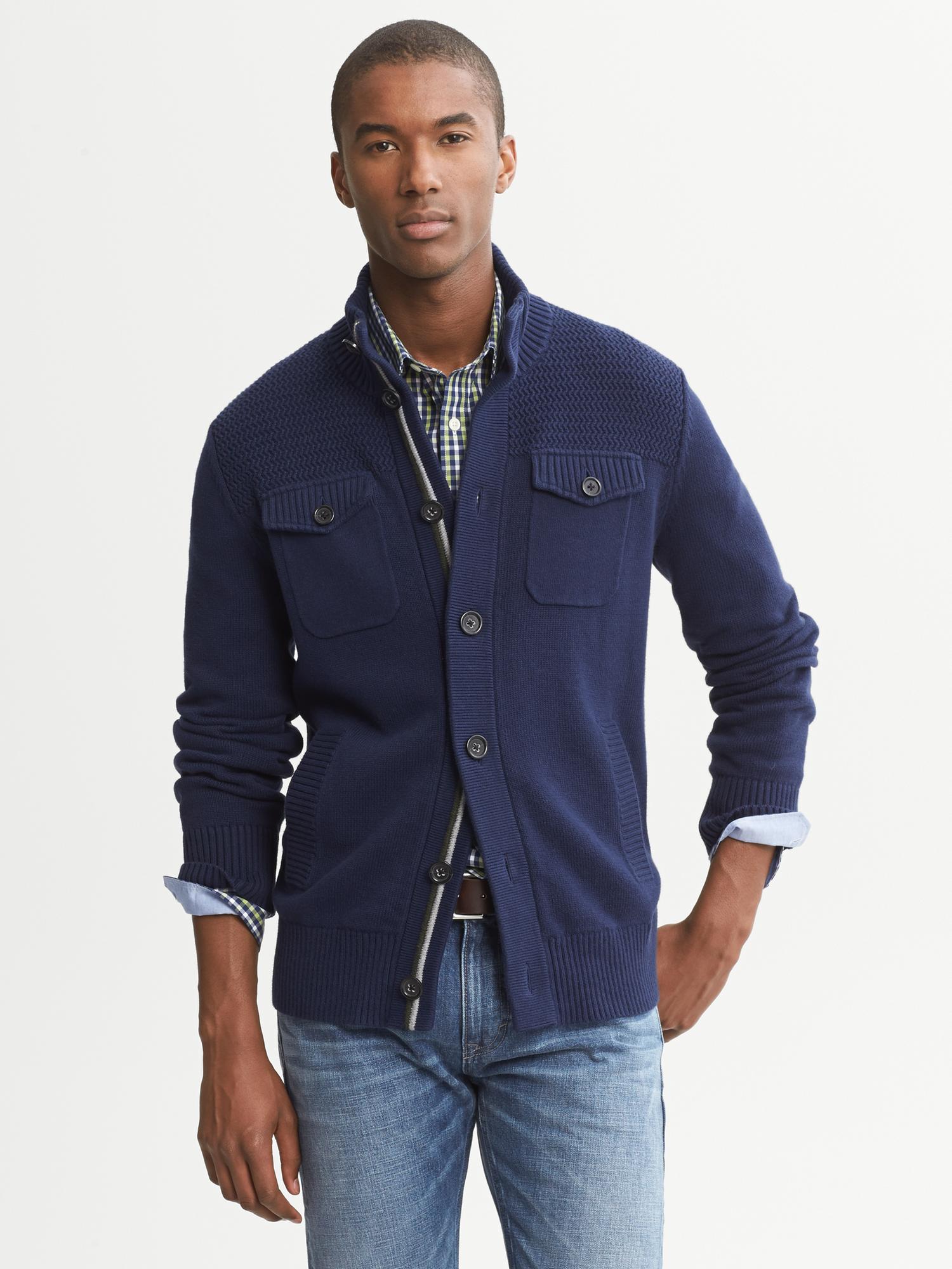 Four-Pocket Sweater Jacket | Banana Republic