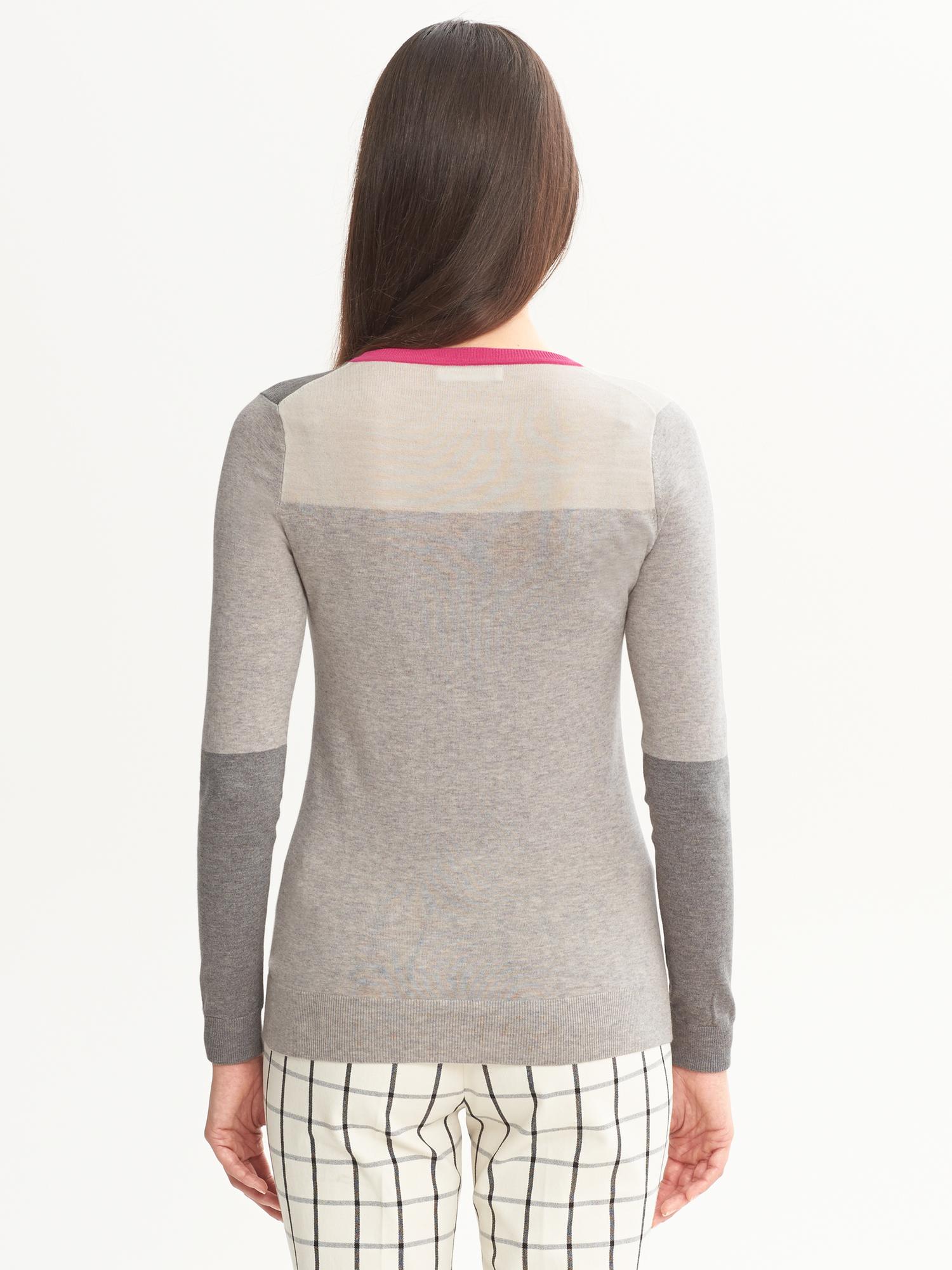 Colorblock Patchwork Pullover | Banana Republic