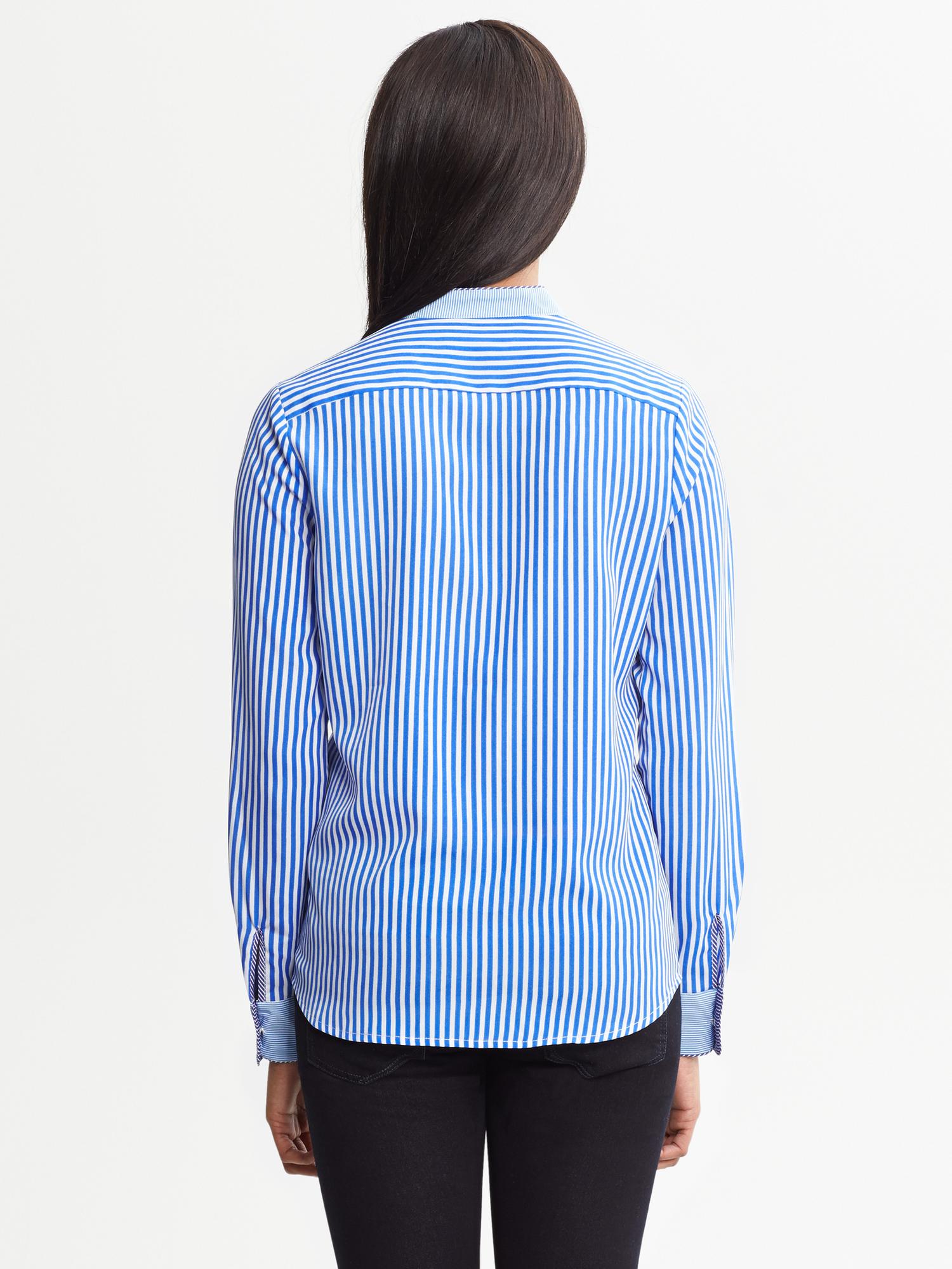Vertical Stripe Blouse | Banana Republic