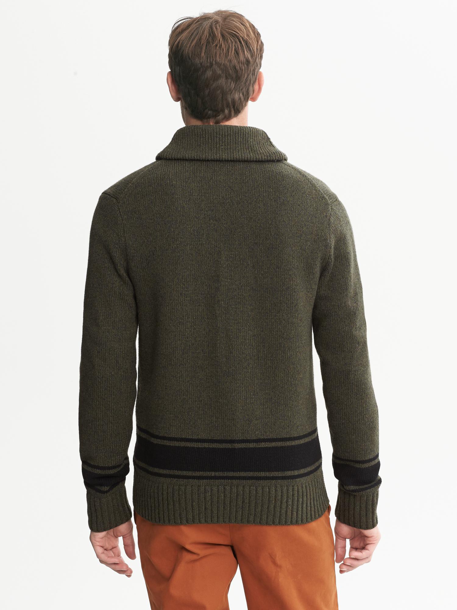 Modern Military Shawl Sweater | Banana Republic