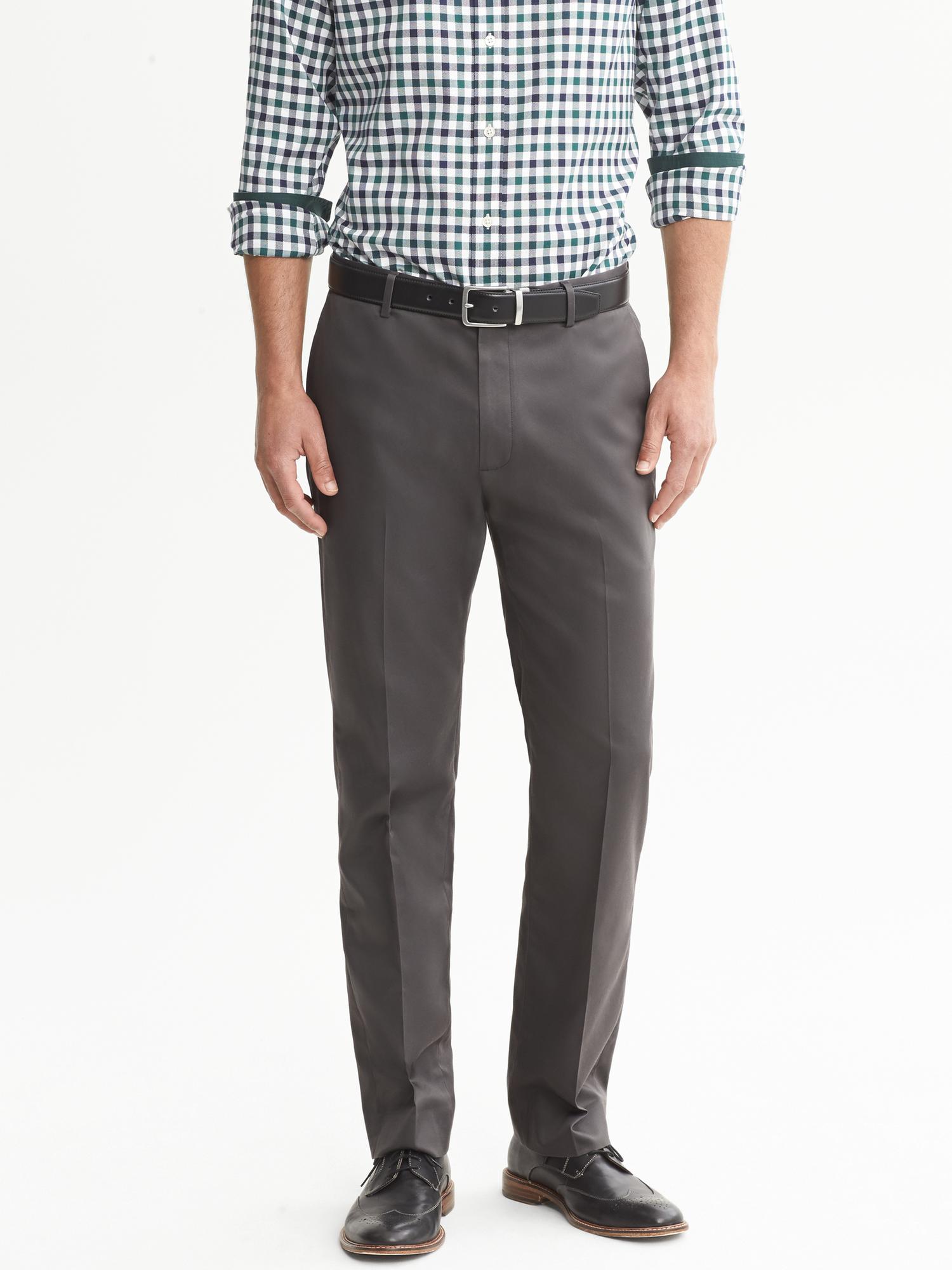 Tailored Slim Non-Iron Cotton Pant | Banana Republic