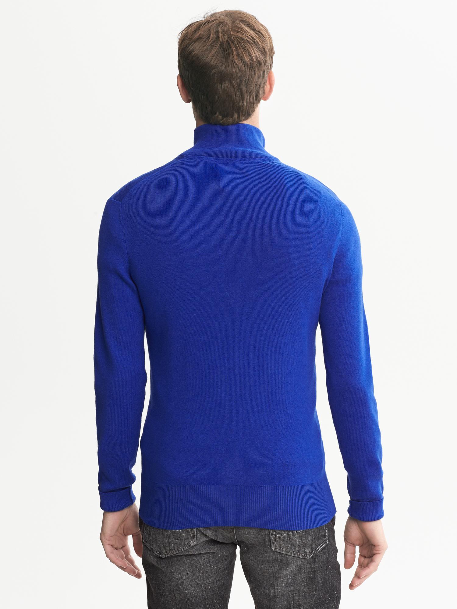 Modern Ribbed Half-Zip Pullover | Banana Republic