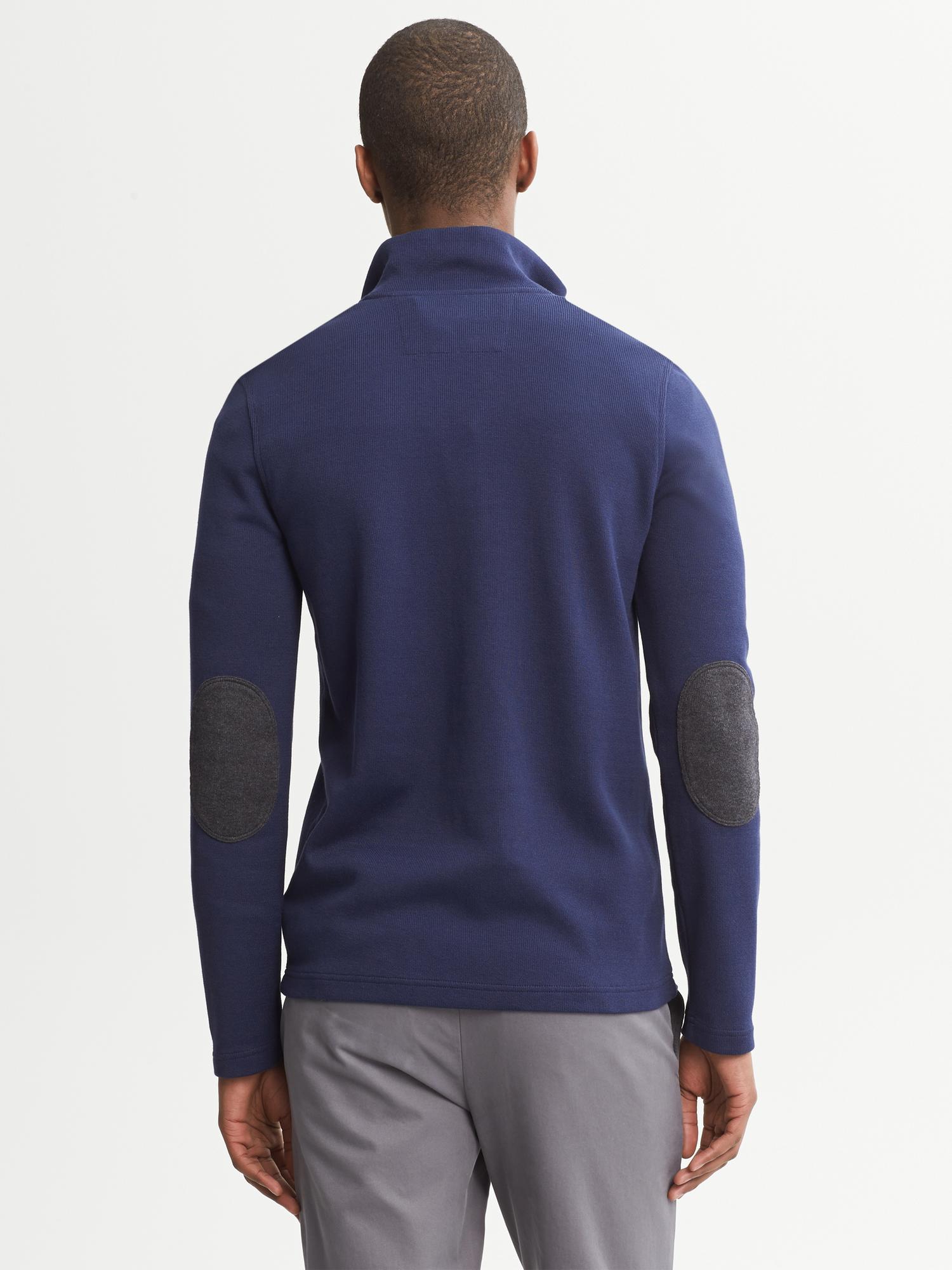 French Rib Half-Zip Pullover | Banana Republic