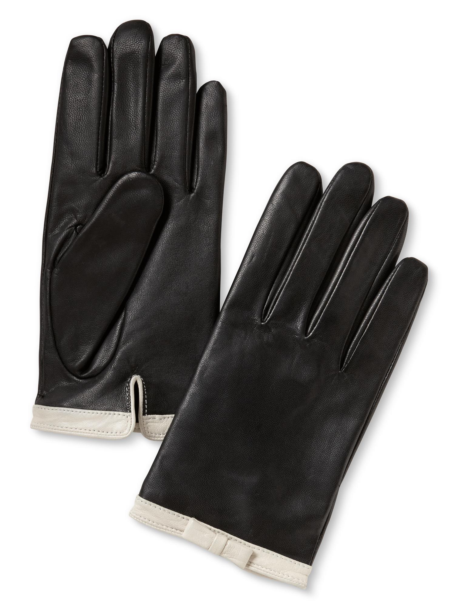 Leather Bow Glove | Banana Republic