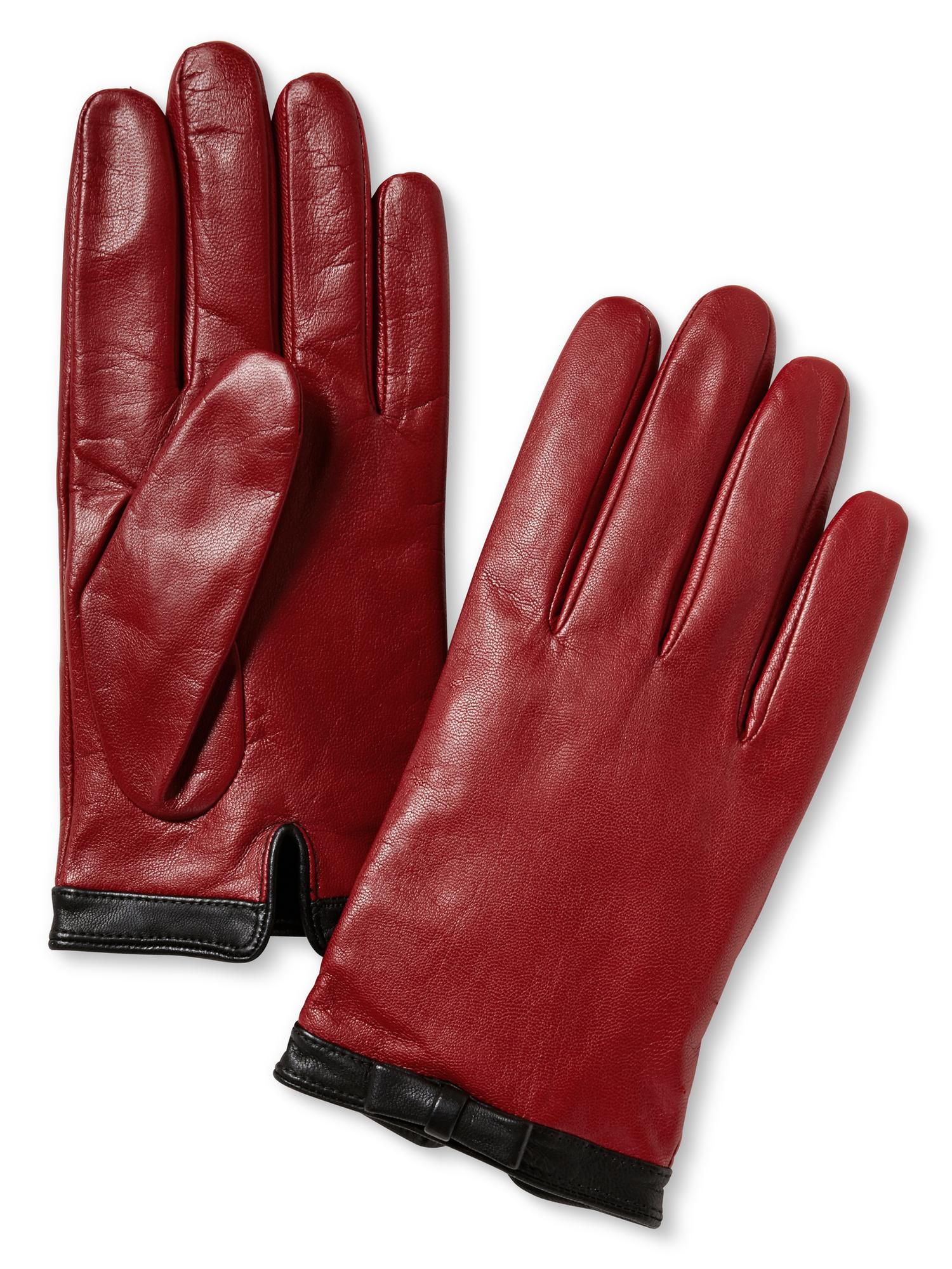 Leather Bow Glove | Banana Republic
