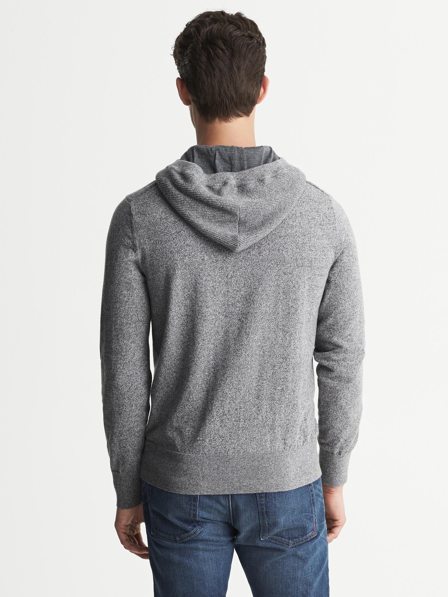 Rib-Knit Hooded Pullover | Banana Republic