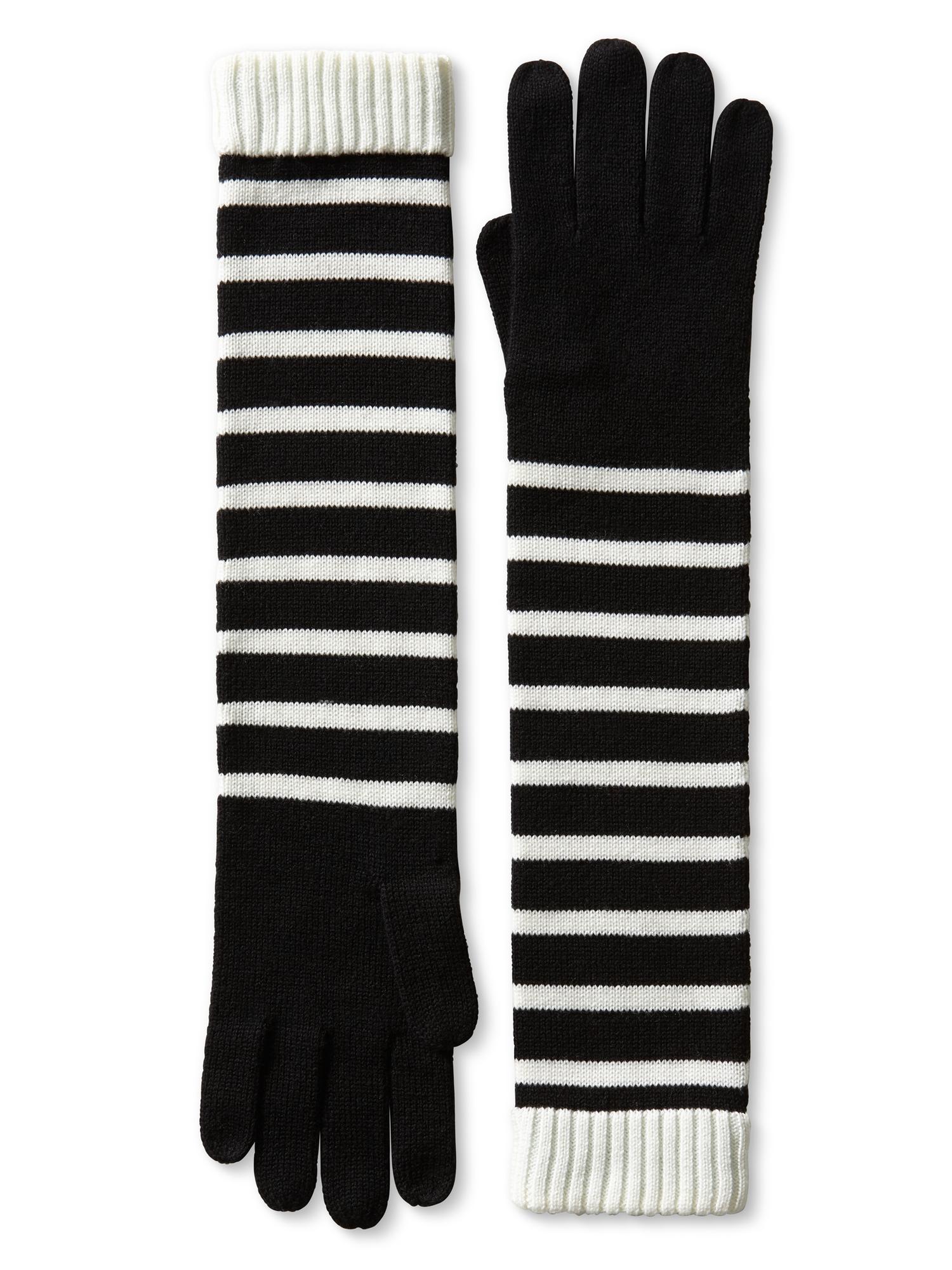 Striped Long Glove | Banana Republic