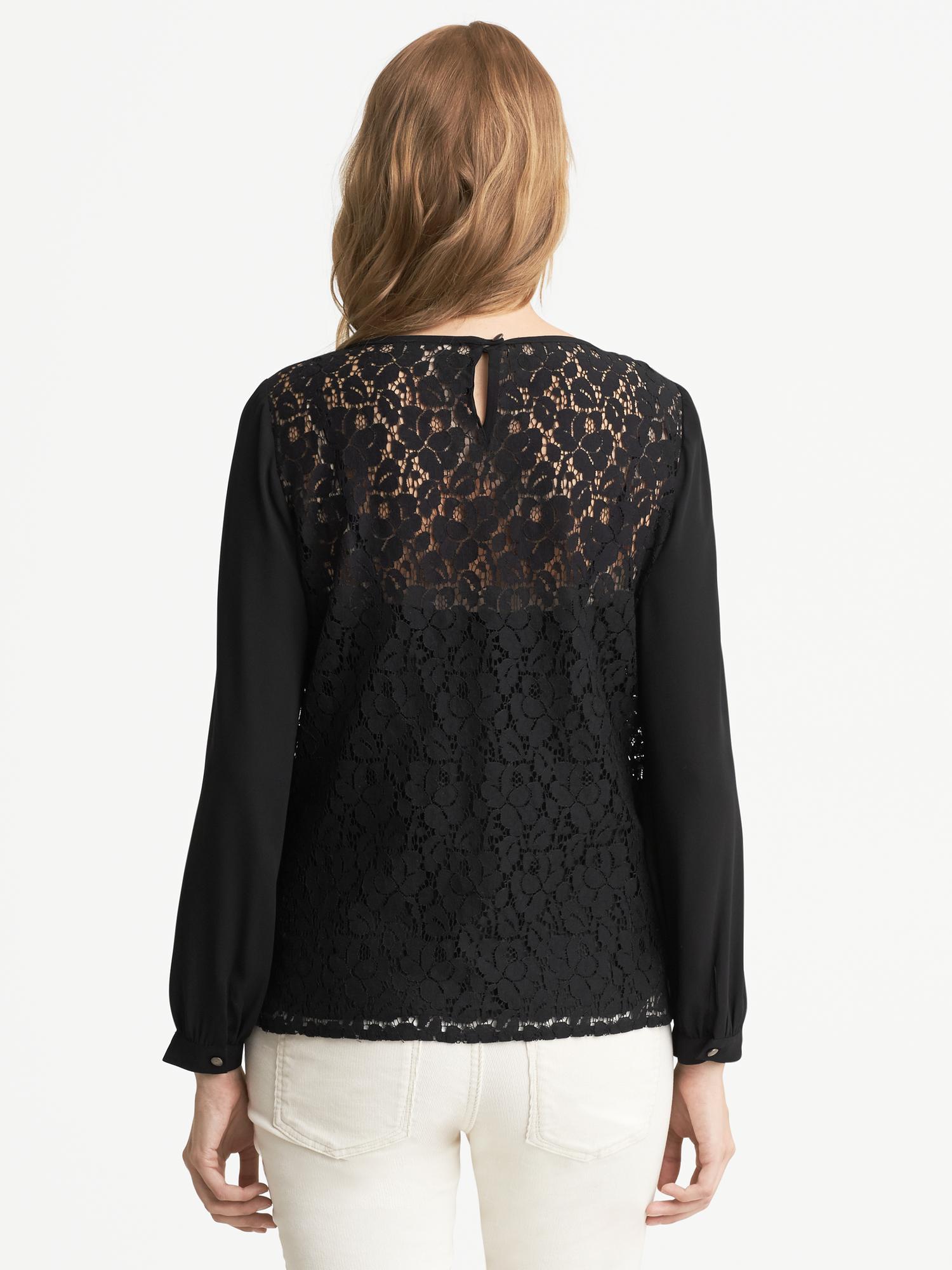 Lace-Front Top | Banana Republic