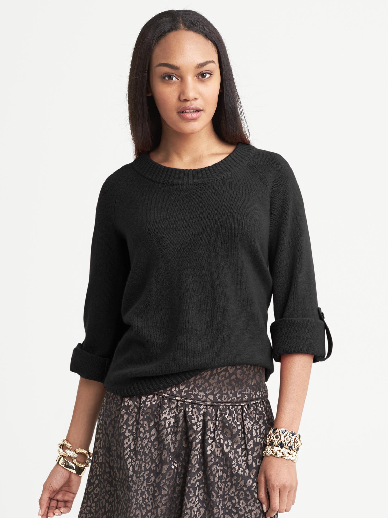 Cashmere Roll-Sleeve Pullover | Banana Republic