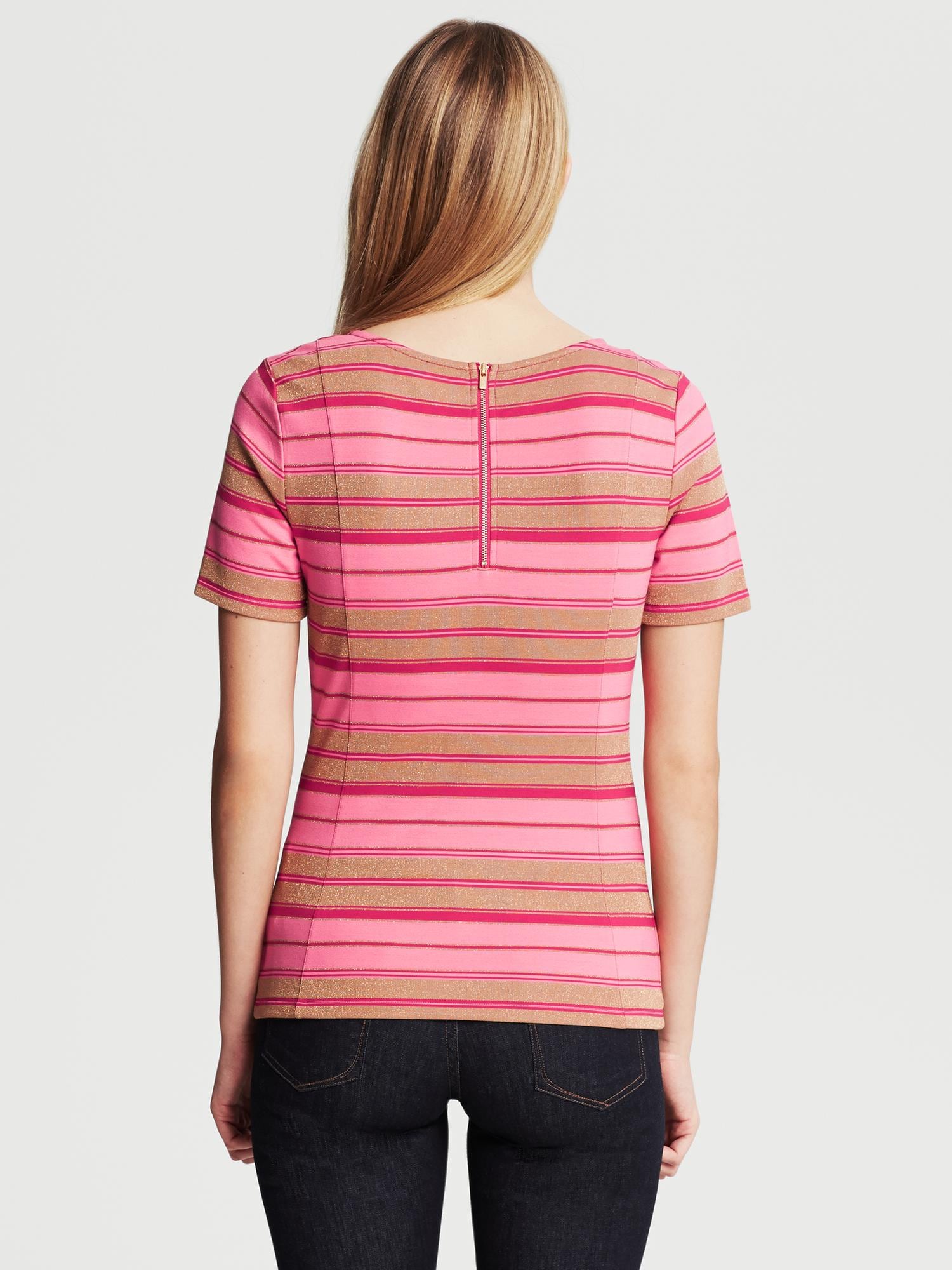Pink Ponte Knit Top | Banana Republic