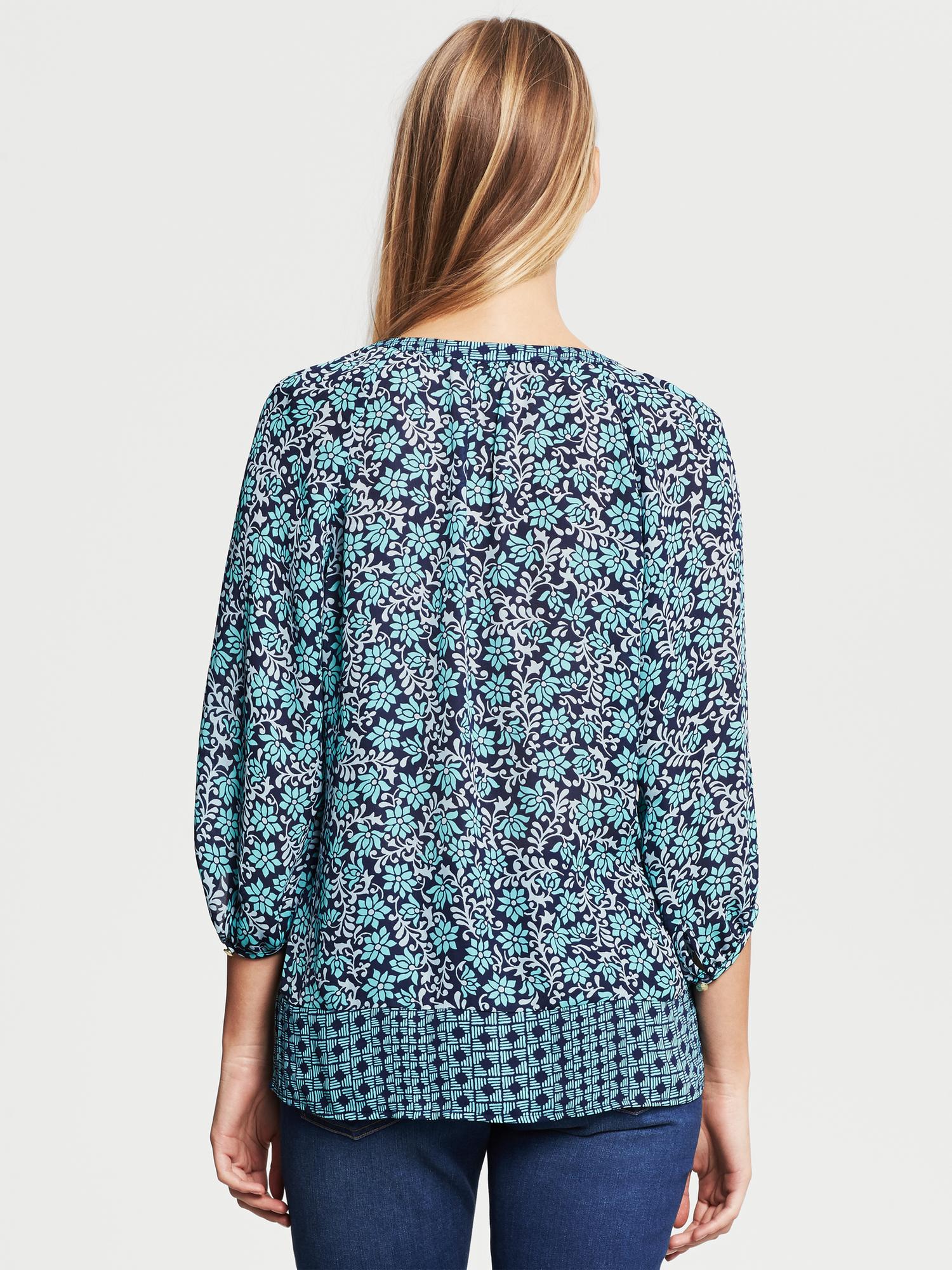 Mixed Print Blouse | Banana Republic