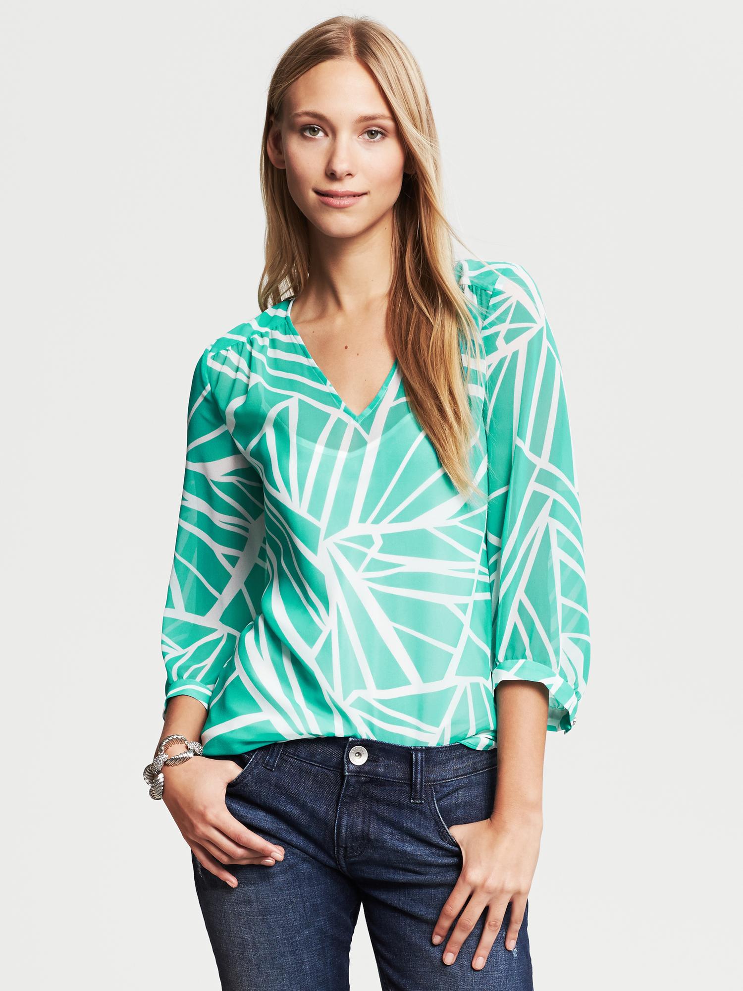 Bold Print Blouse | Banana Republic