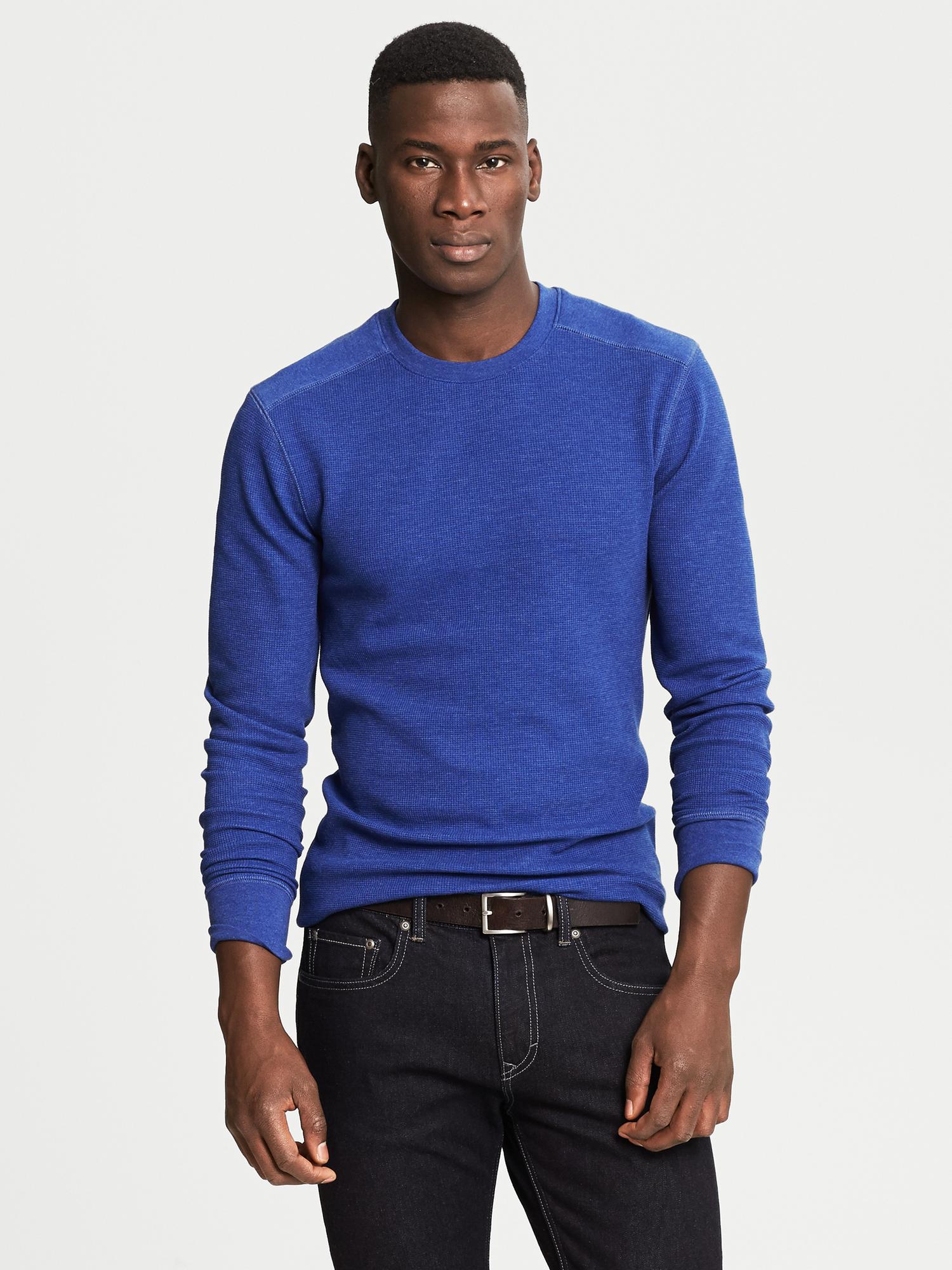 Waffle-Knit Crew | Banana Republic