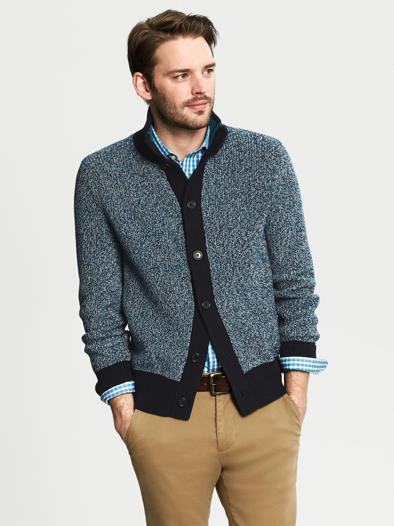 Marled Cotton Cardigan | Banana Republic