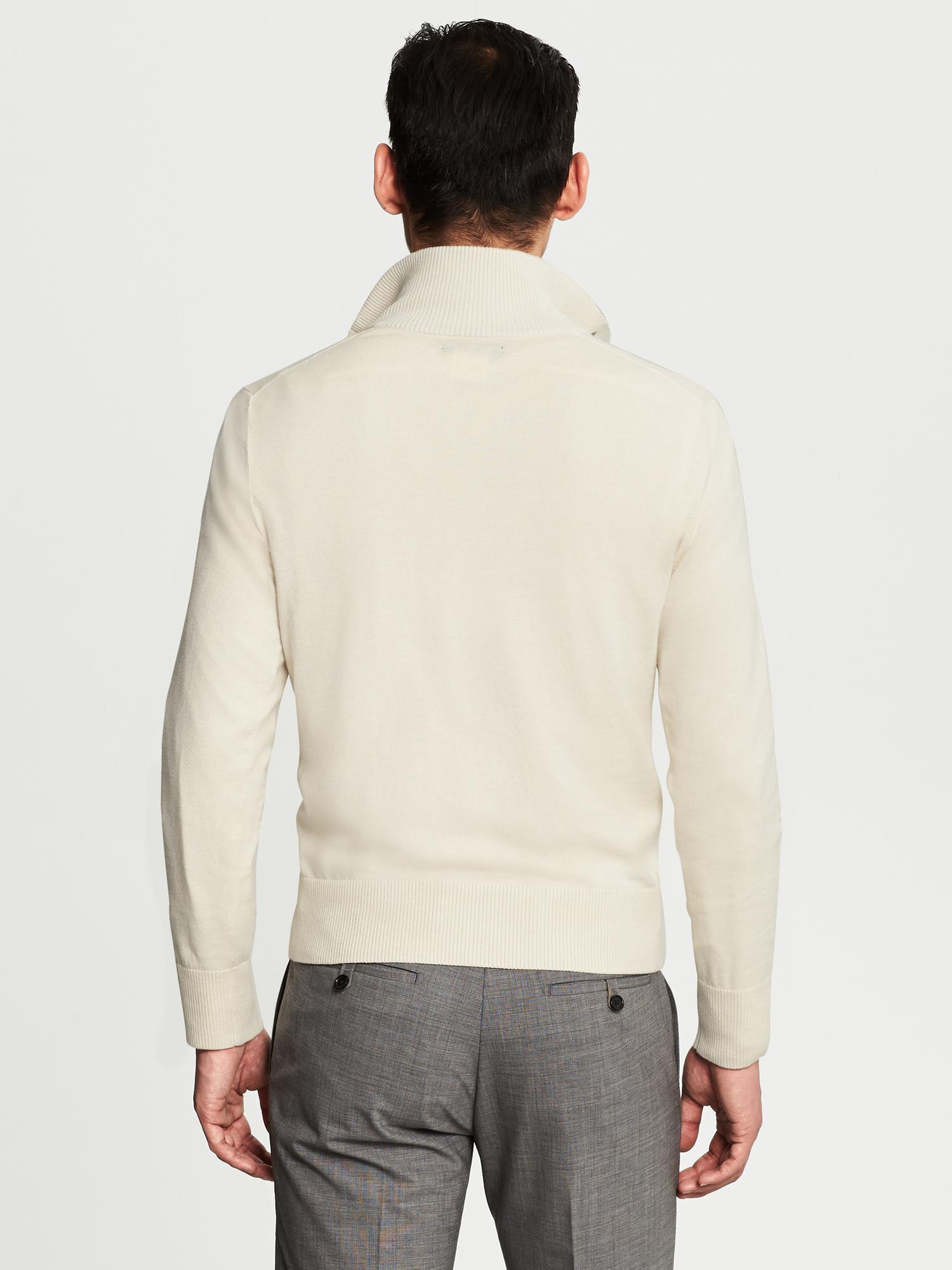 Snap-Placket Mock Neck Pullover | Banana Republic