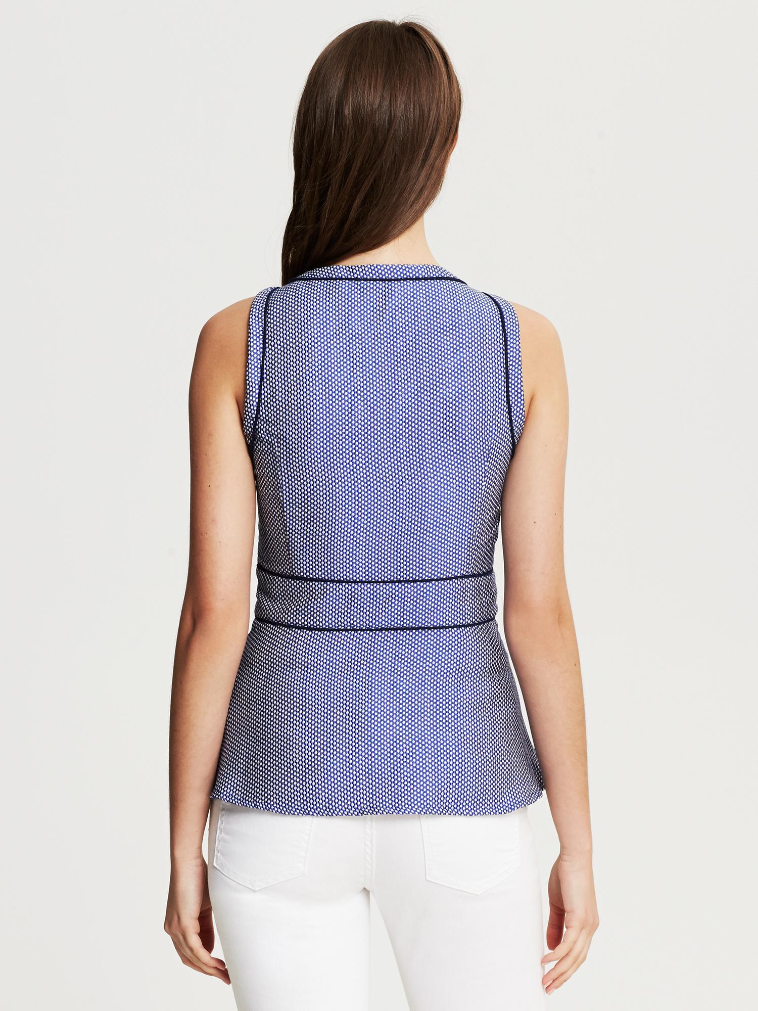 Textured Fit-and-Flare Top | Banana Republic