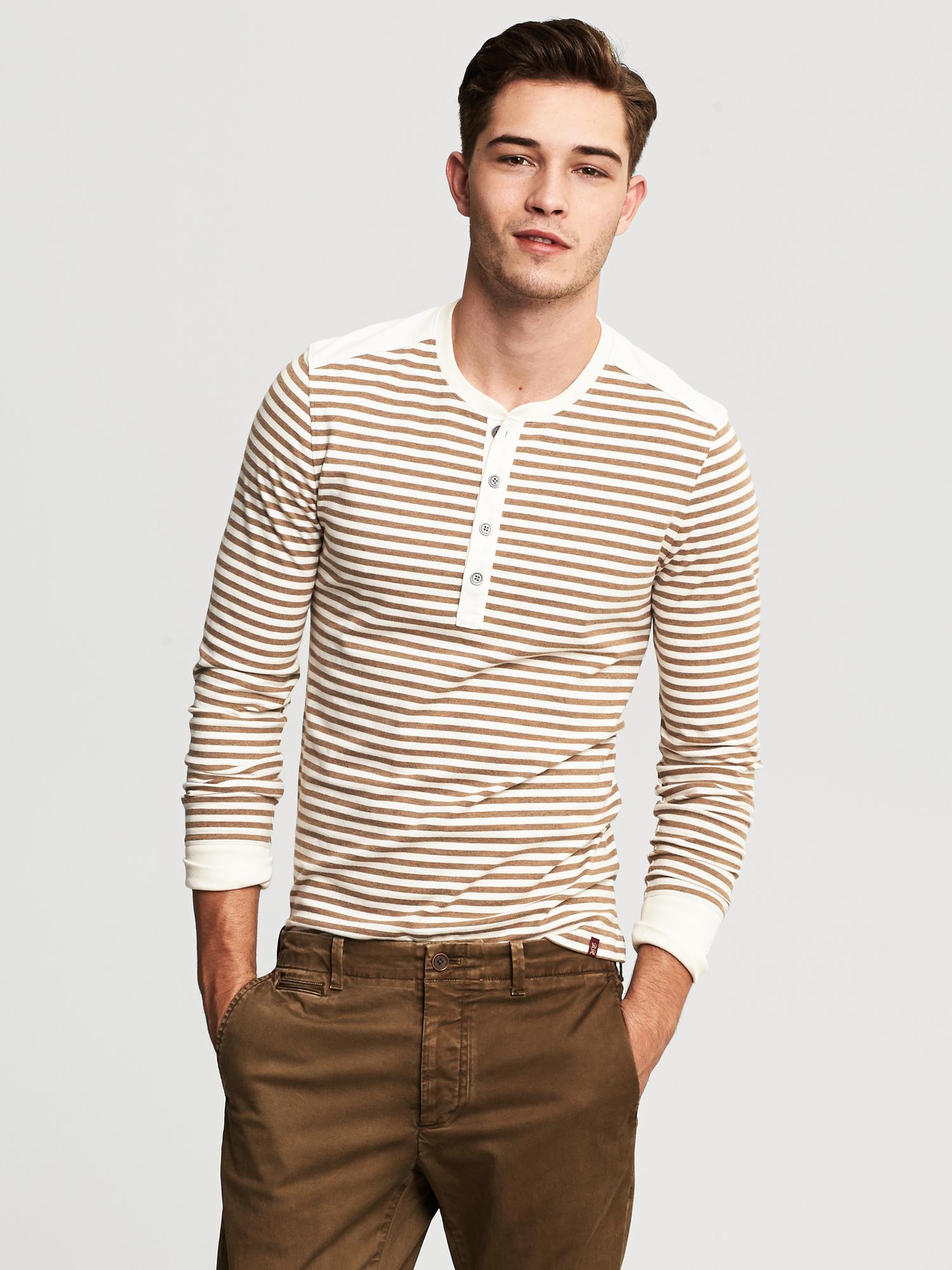 Heritage Striped Henley | Banana Republic