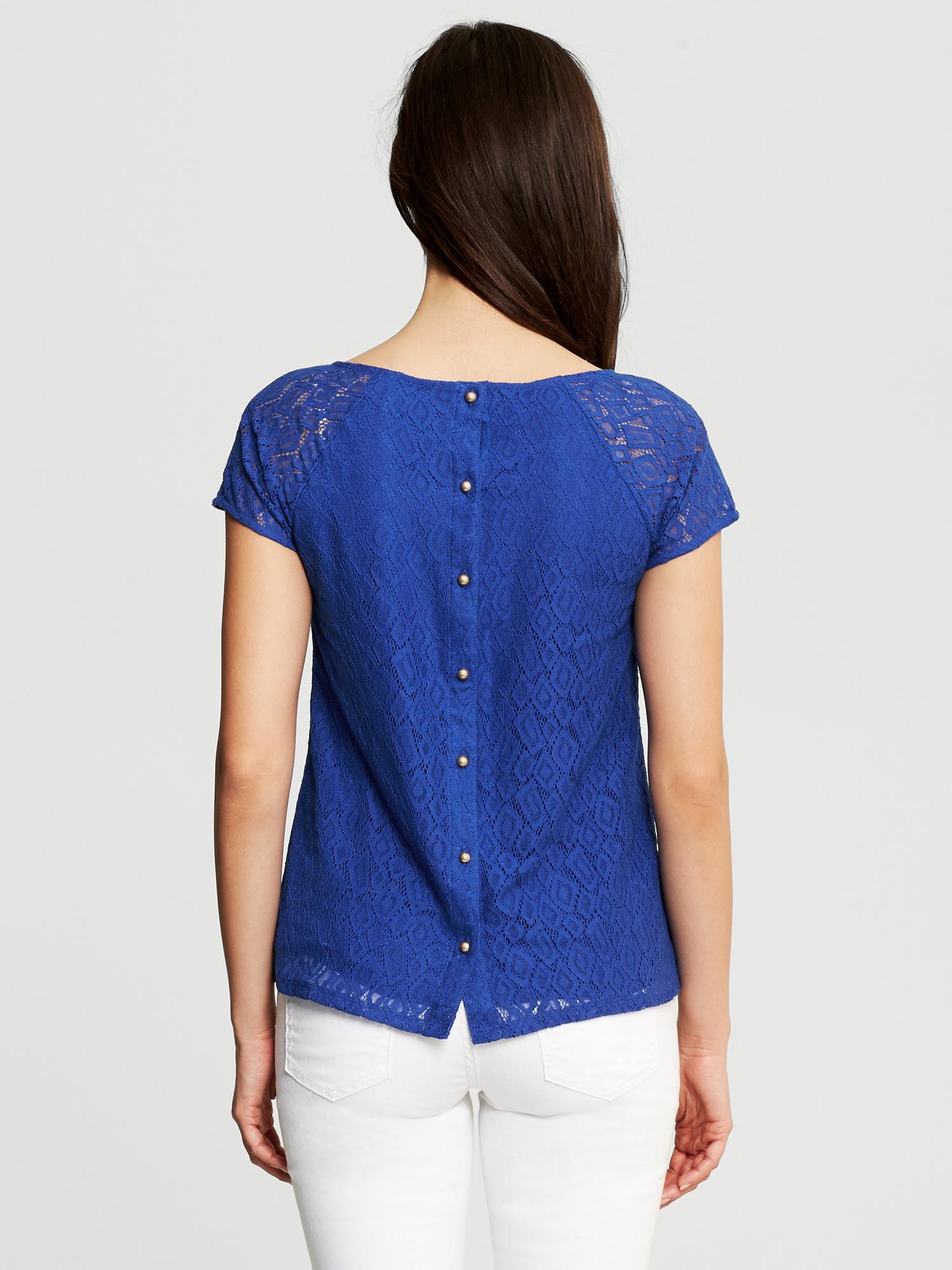 Lace Button-Back Top | Banana Republic