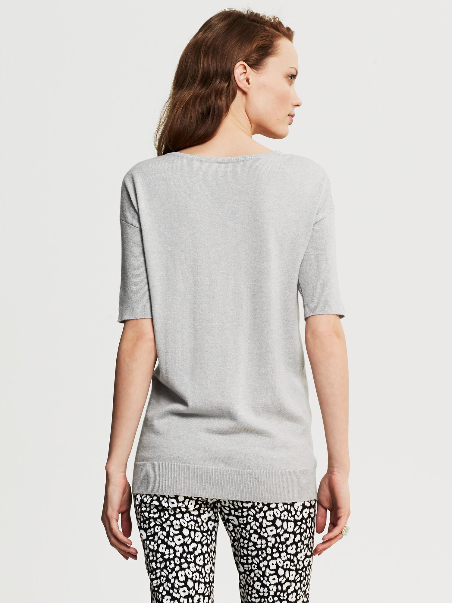 Draped Elbow-Sleeve Pullover | Banana Republic