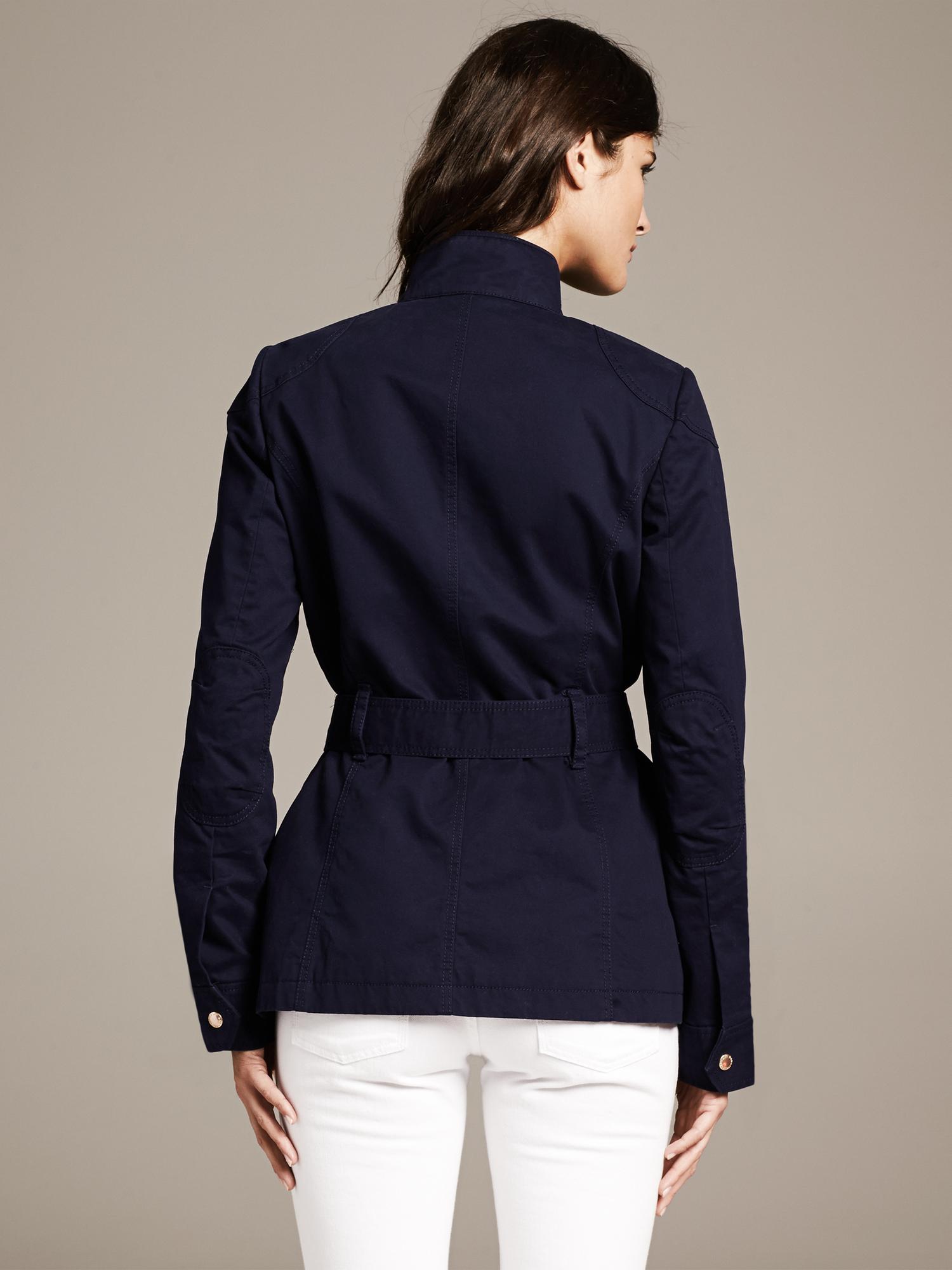 Navy Cotton Field Jacket | Banana Republic