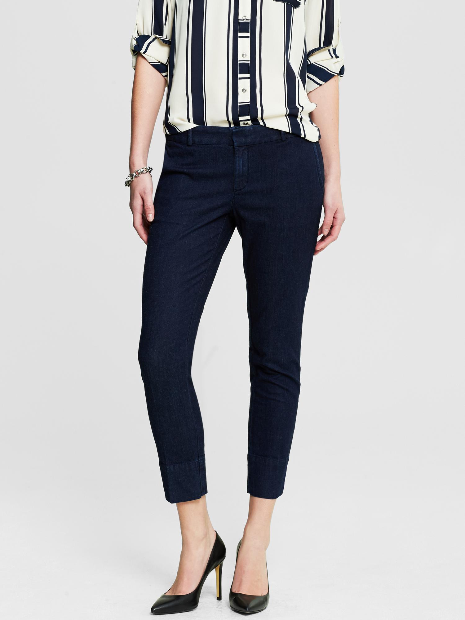 Hampton-Fit Chambray Crop | Banana Republic