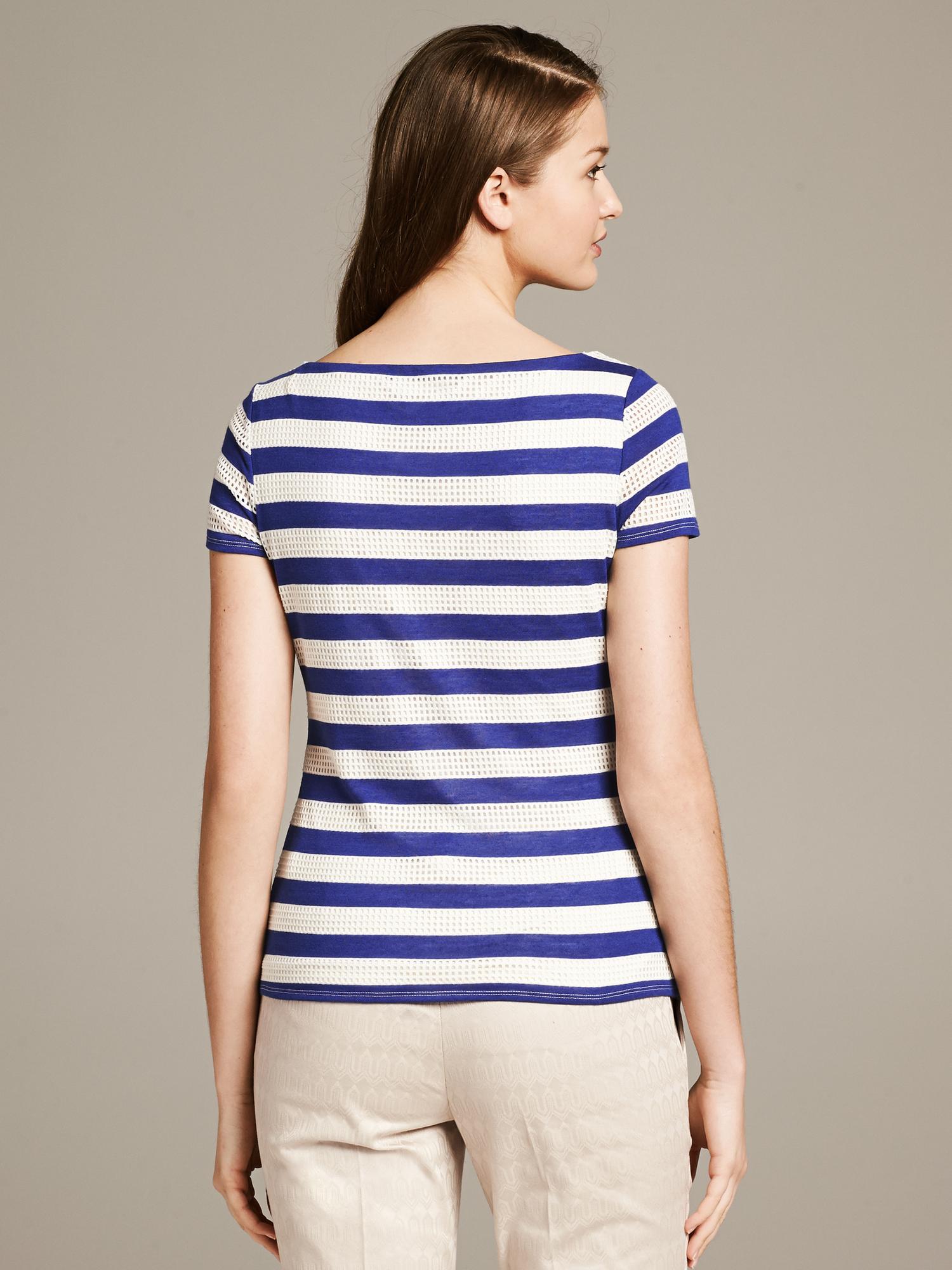 Textured Stripe Top | Banana Republic