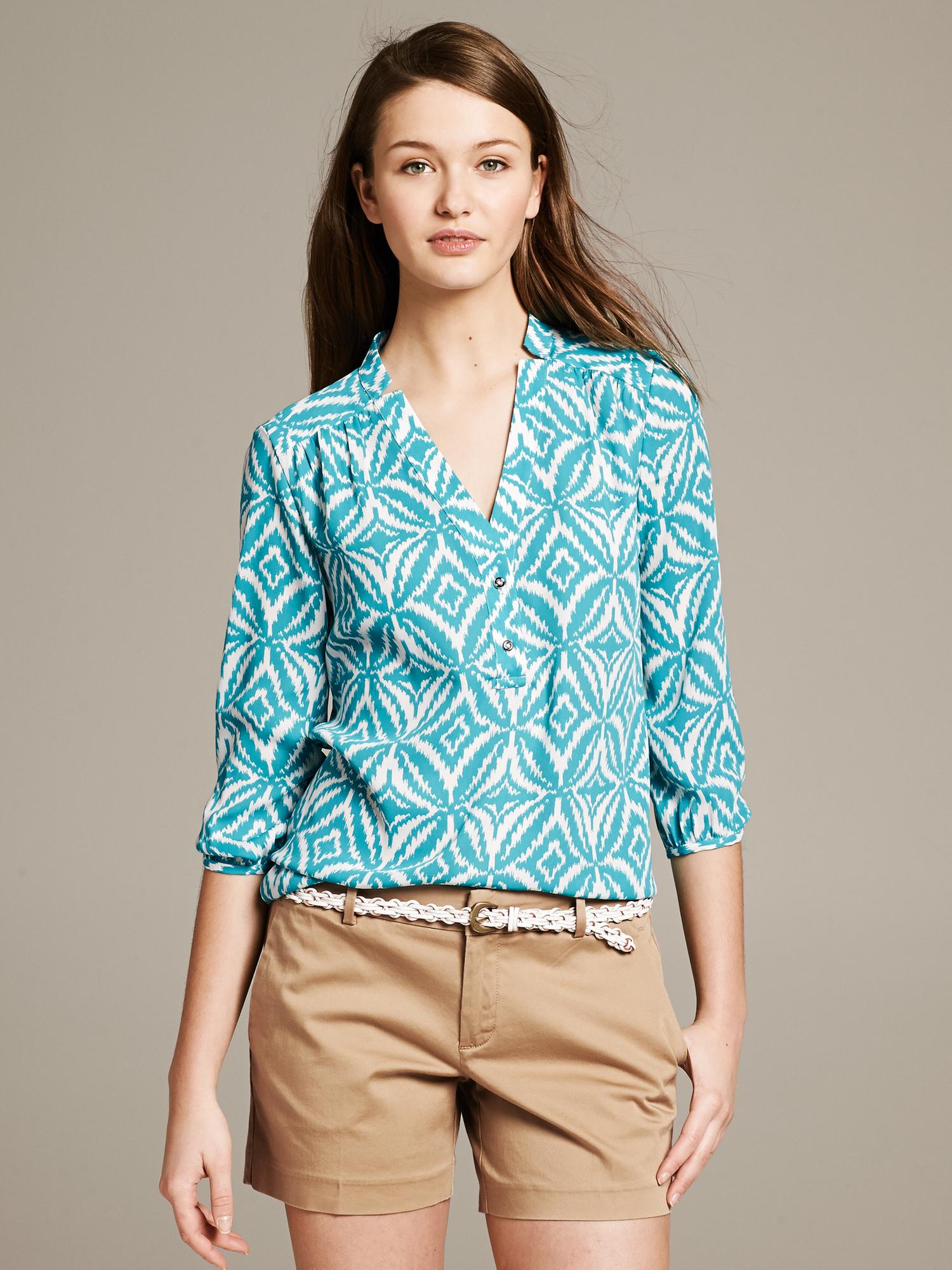 Ikat Print Blouse | Banana Republic