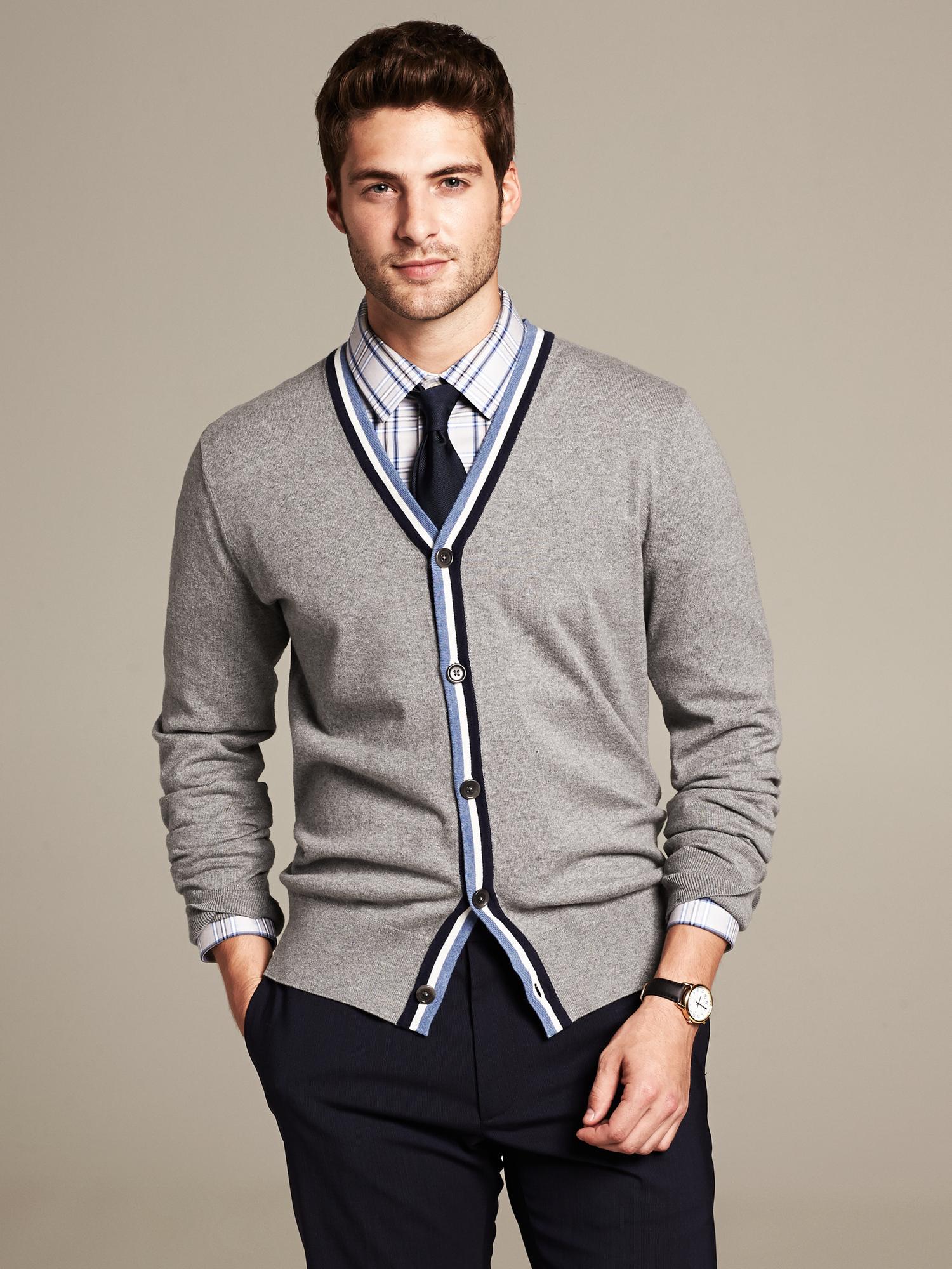 Tipped Cardigan | Banana Republic