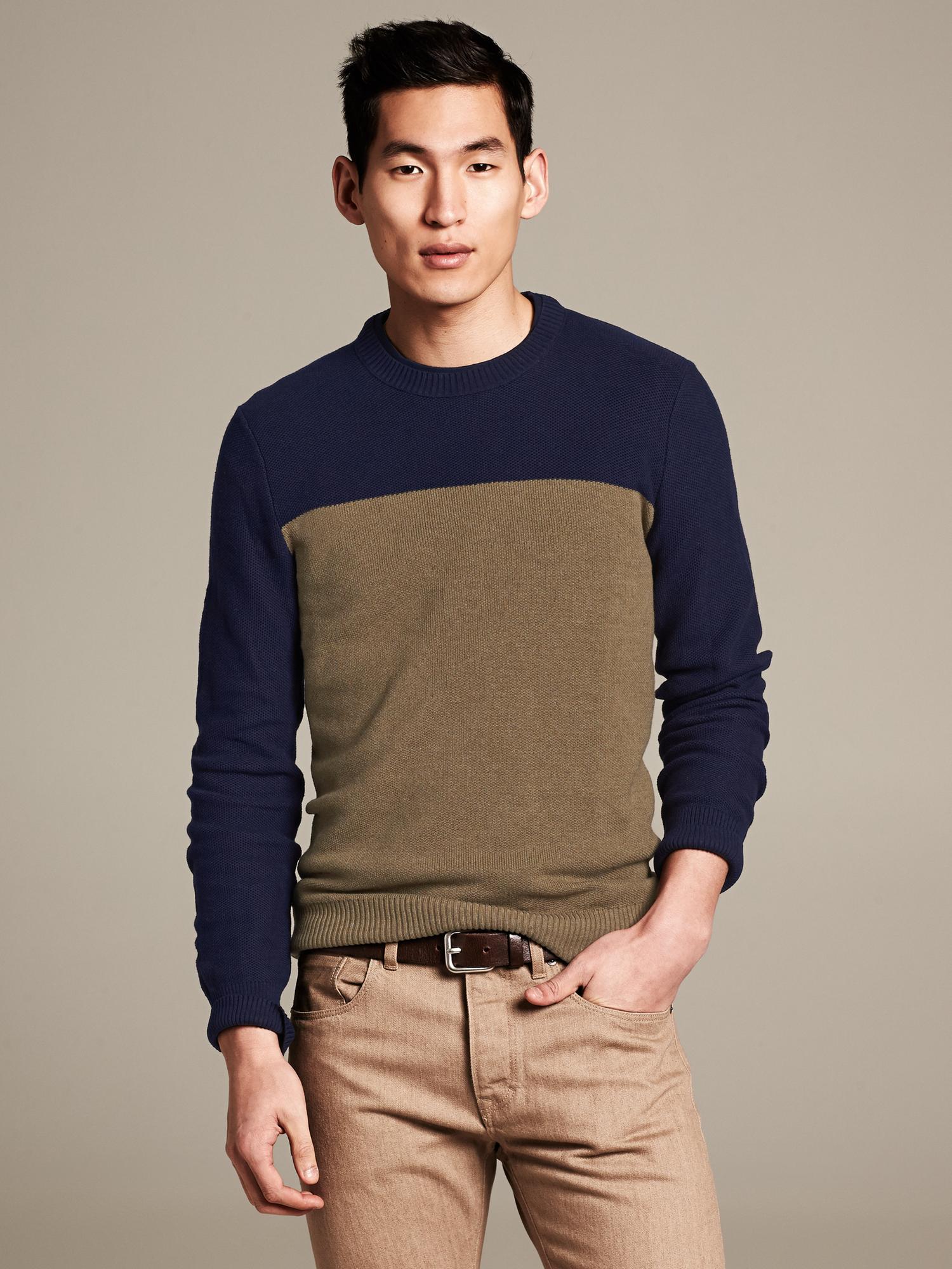 Heritage Colorblock Crew | Banana Republic